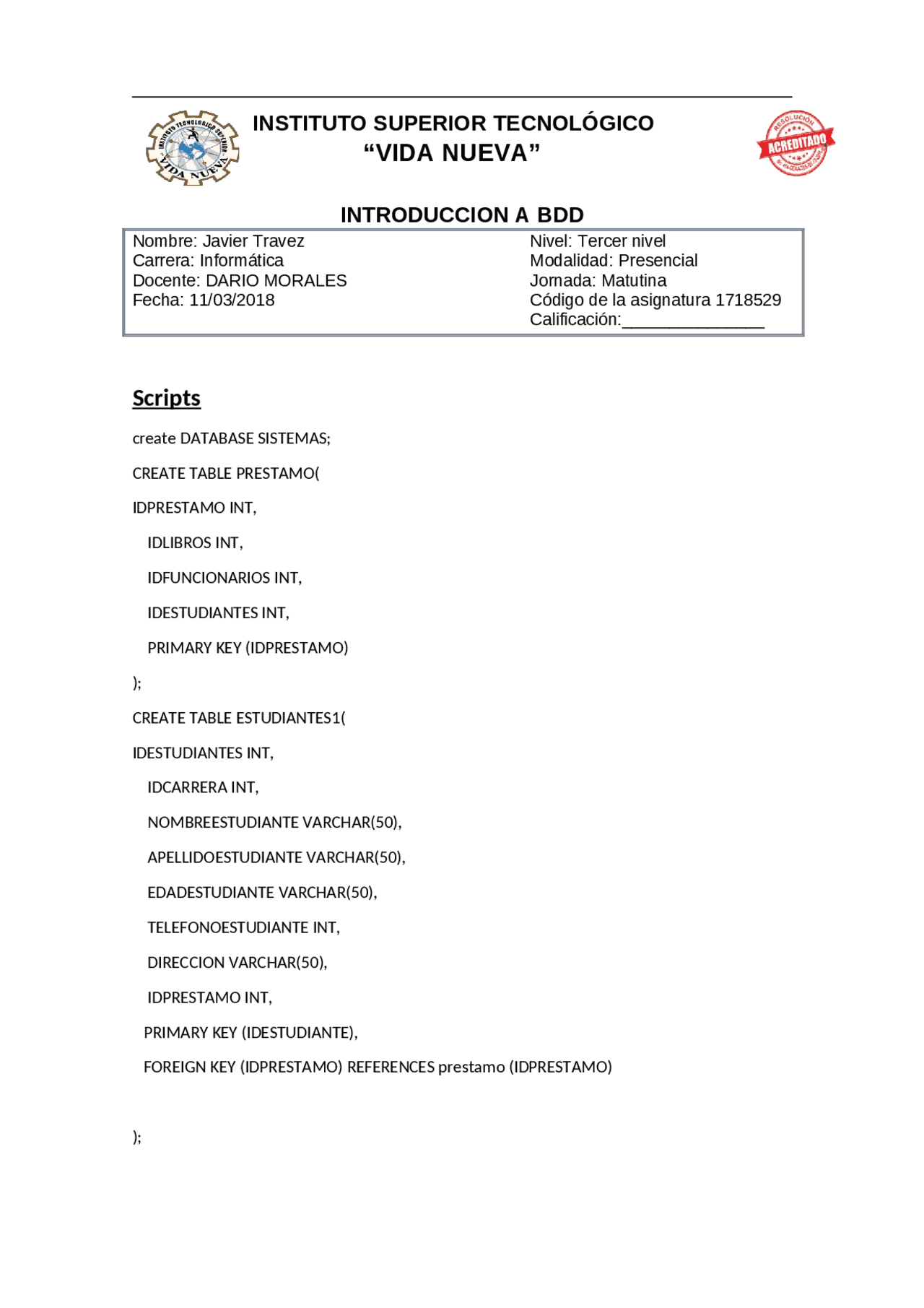 Base De Datos Sistemas Docsity