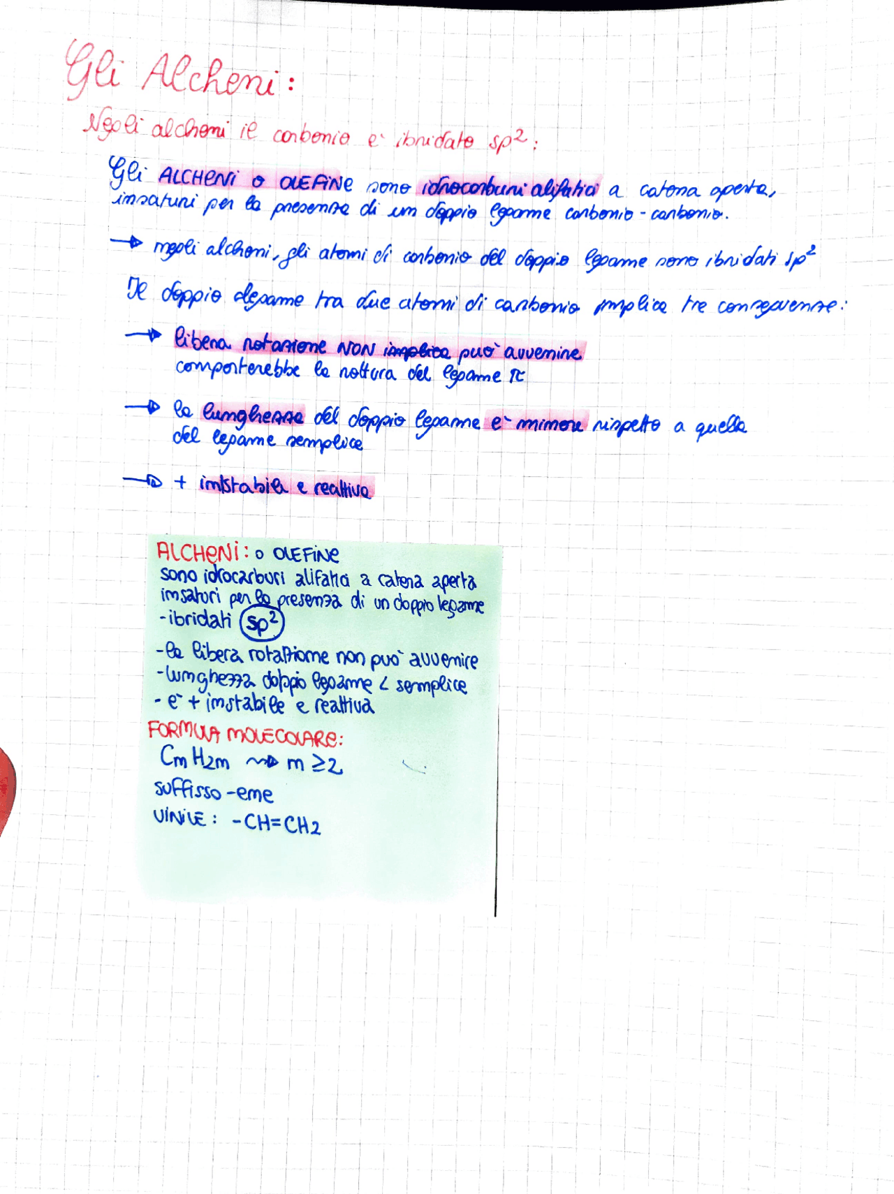 Alcheni e alchini chimica organica - Docsity