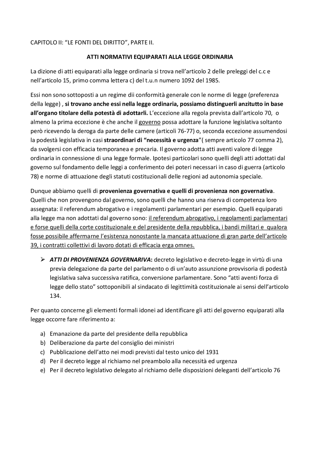 LE FONTI DEL DIRITTO ISTITUZIONI DIRITTO PUBBLICO SECONDA PARTE - Docsity