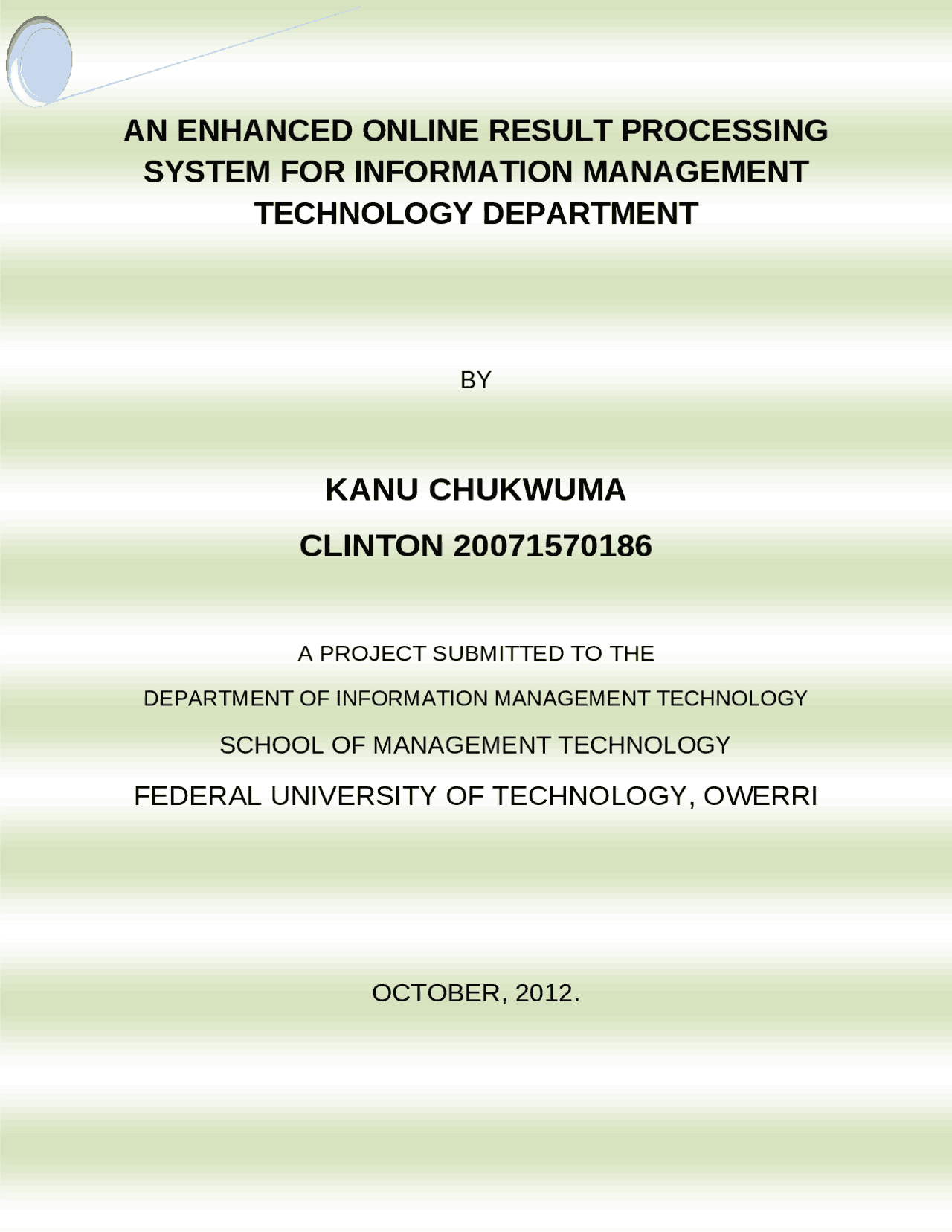 Design and implementation of an enhanced online result processing ...