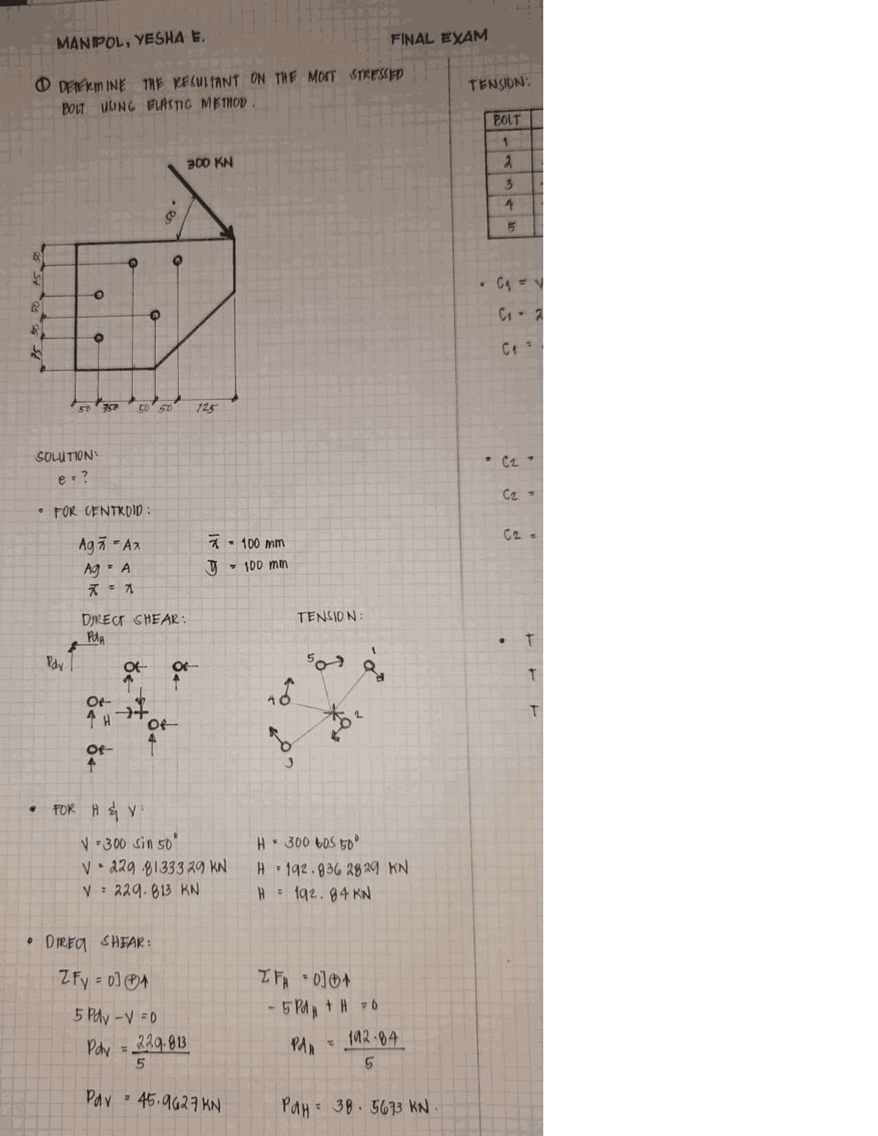 STEEL AND TIMBER DESIGN | Assignments Engineering | Docsity