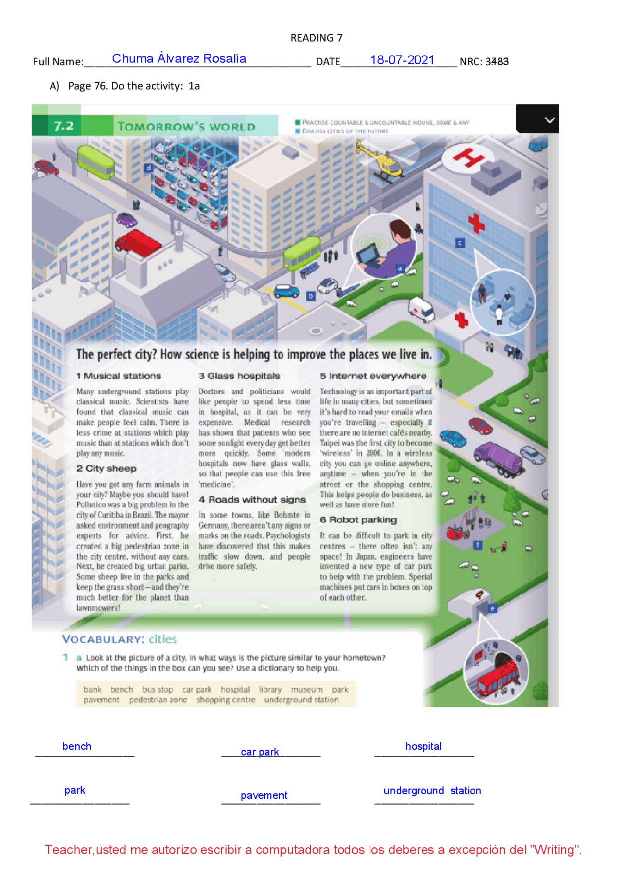 Reading Unit 7_LEVEL III-IV - Docsity