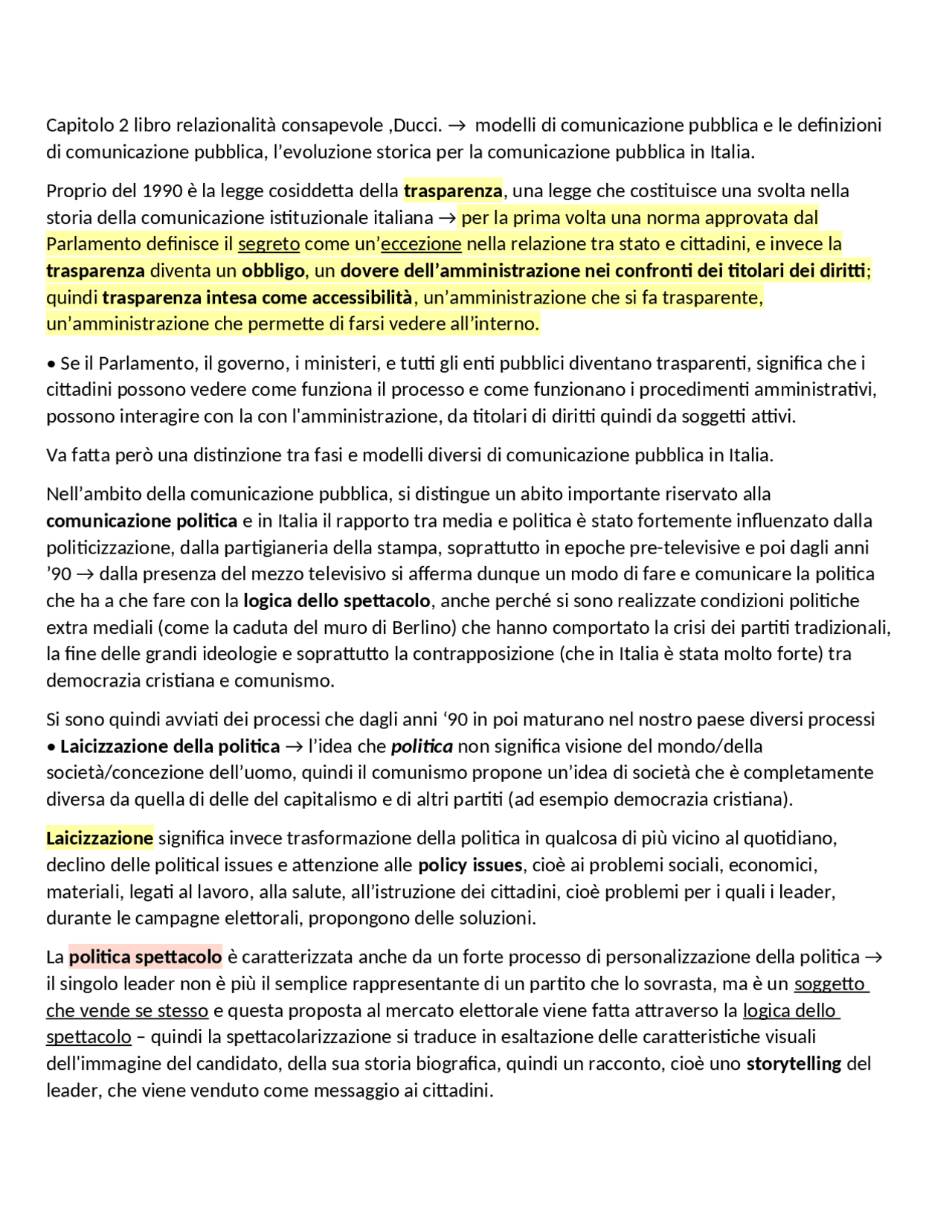 Teorie E Tecniche Della Comunicazione Pubblica Appunti Lezione Docsity
