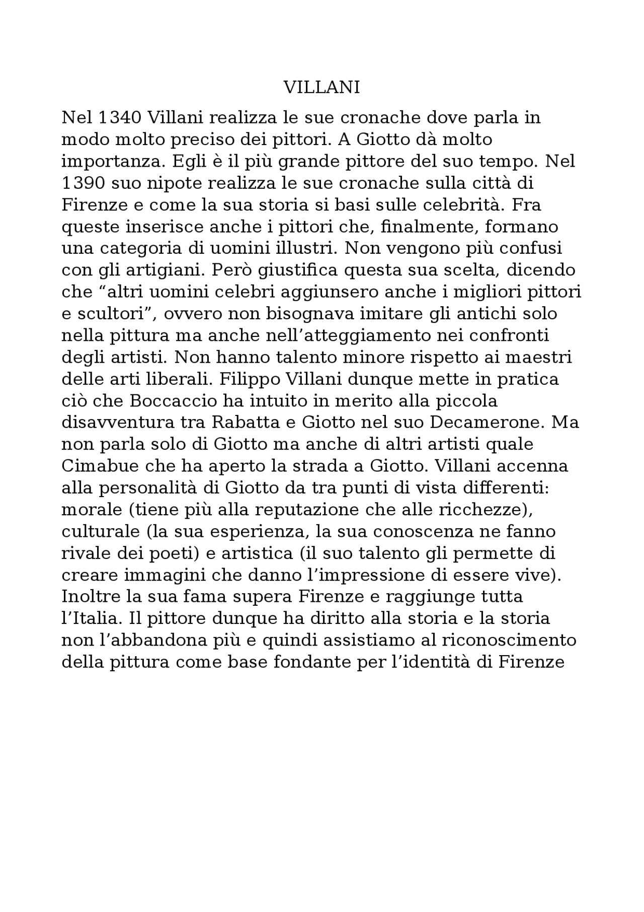 Giovanni Villani, 1200 - Docsity