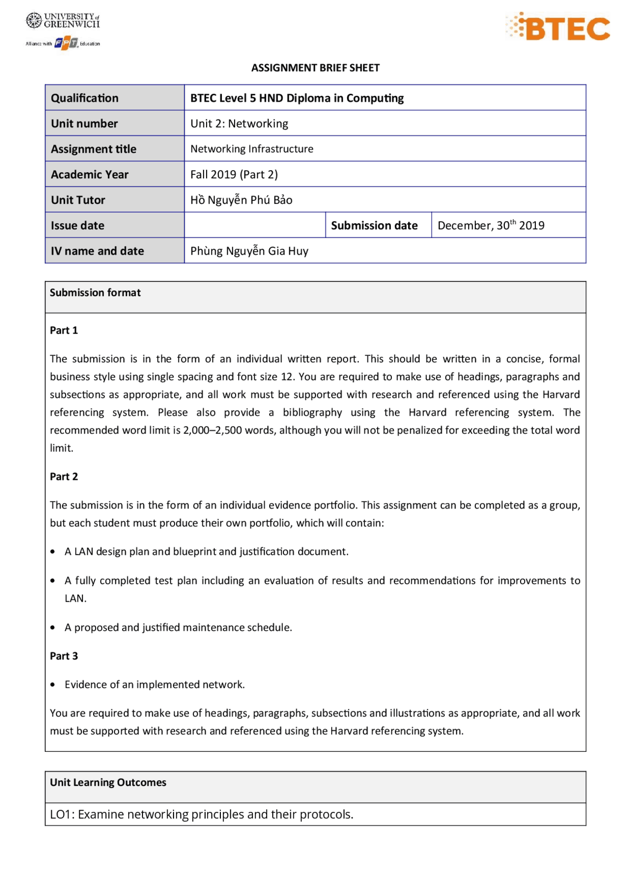 Networking Subject Btec Docsity