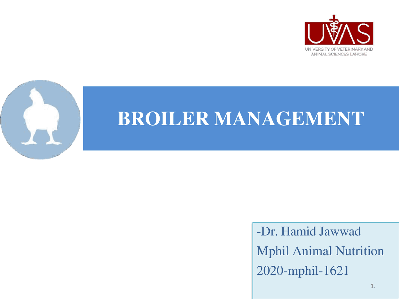 Broiler management and their nutrition requirements - Docsity