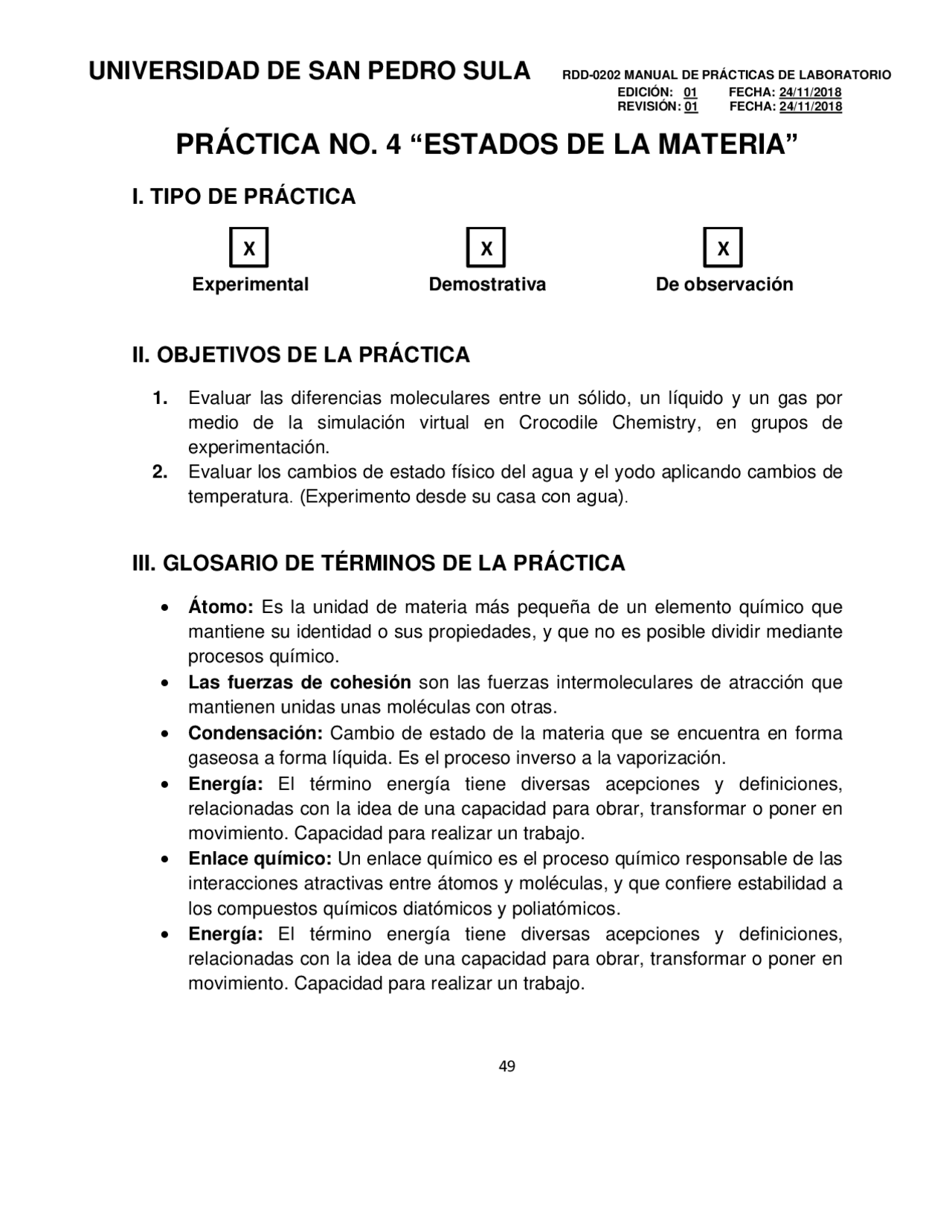 ESTADO DE LA MATERIA - Docsity