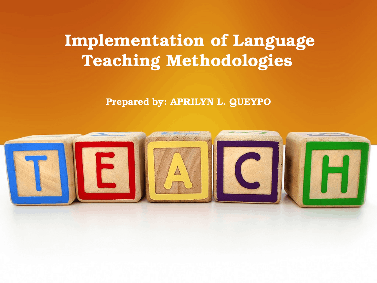 Implementation Of Language Teaching Methodologies Docsity