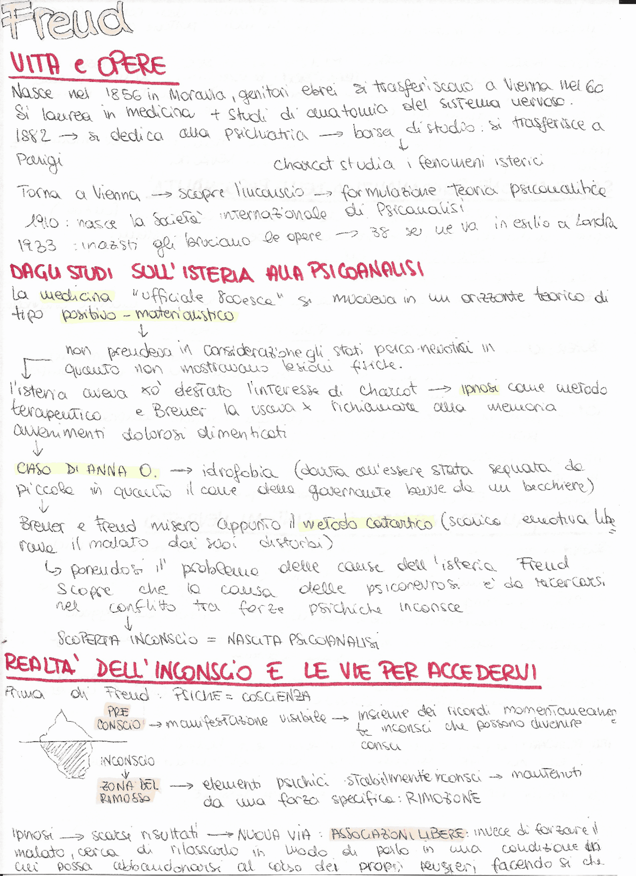 Riassunto Completo Di Freud Docsity