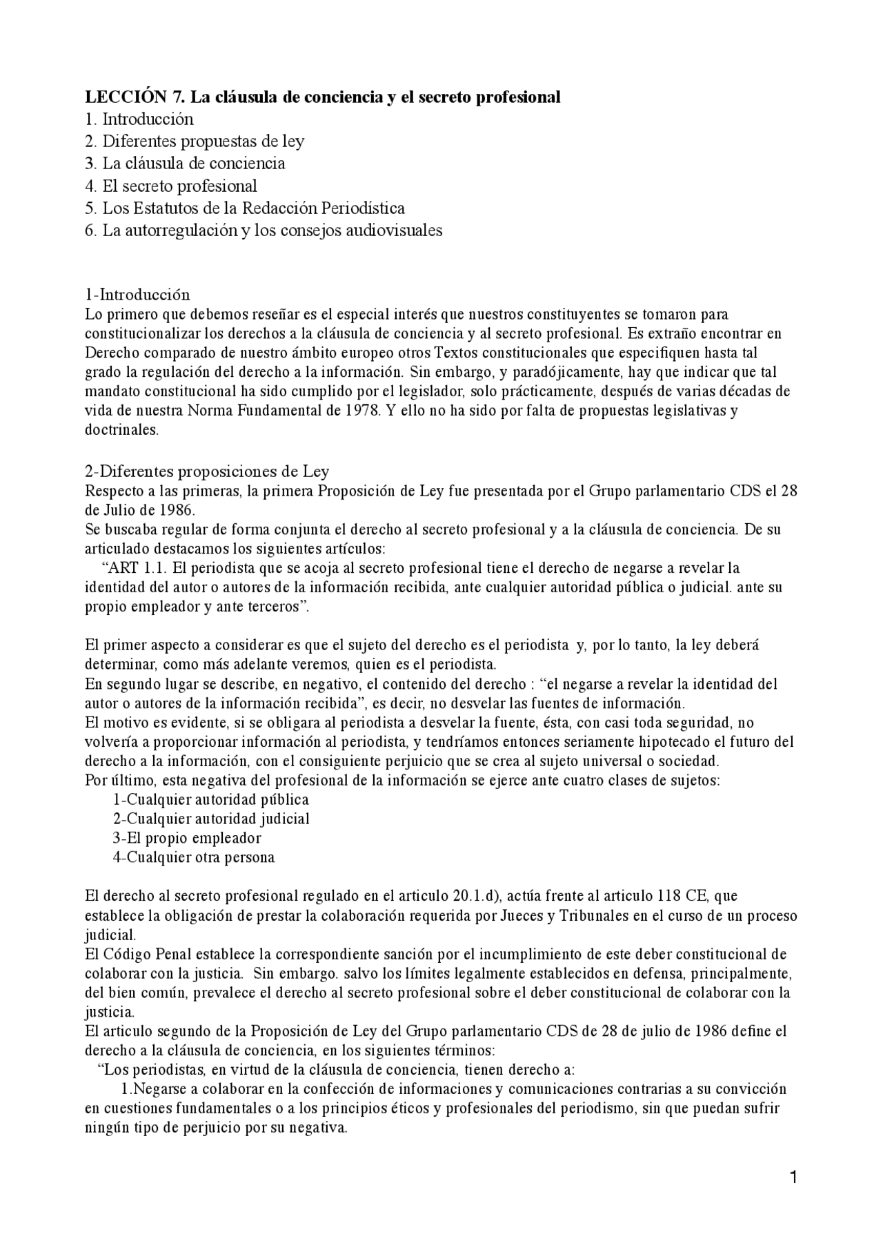 Derecho De La Comunicación Tema 7 Apuntes De Derecho Docsity
