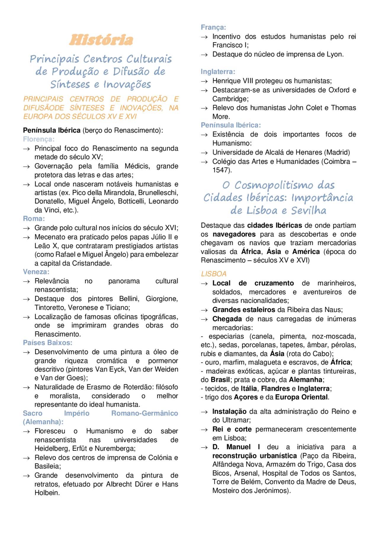 Historia 10 ano portugal | Resumos História | Docsity