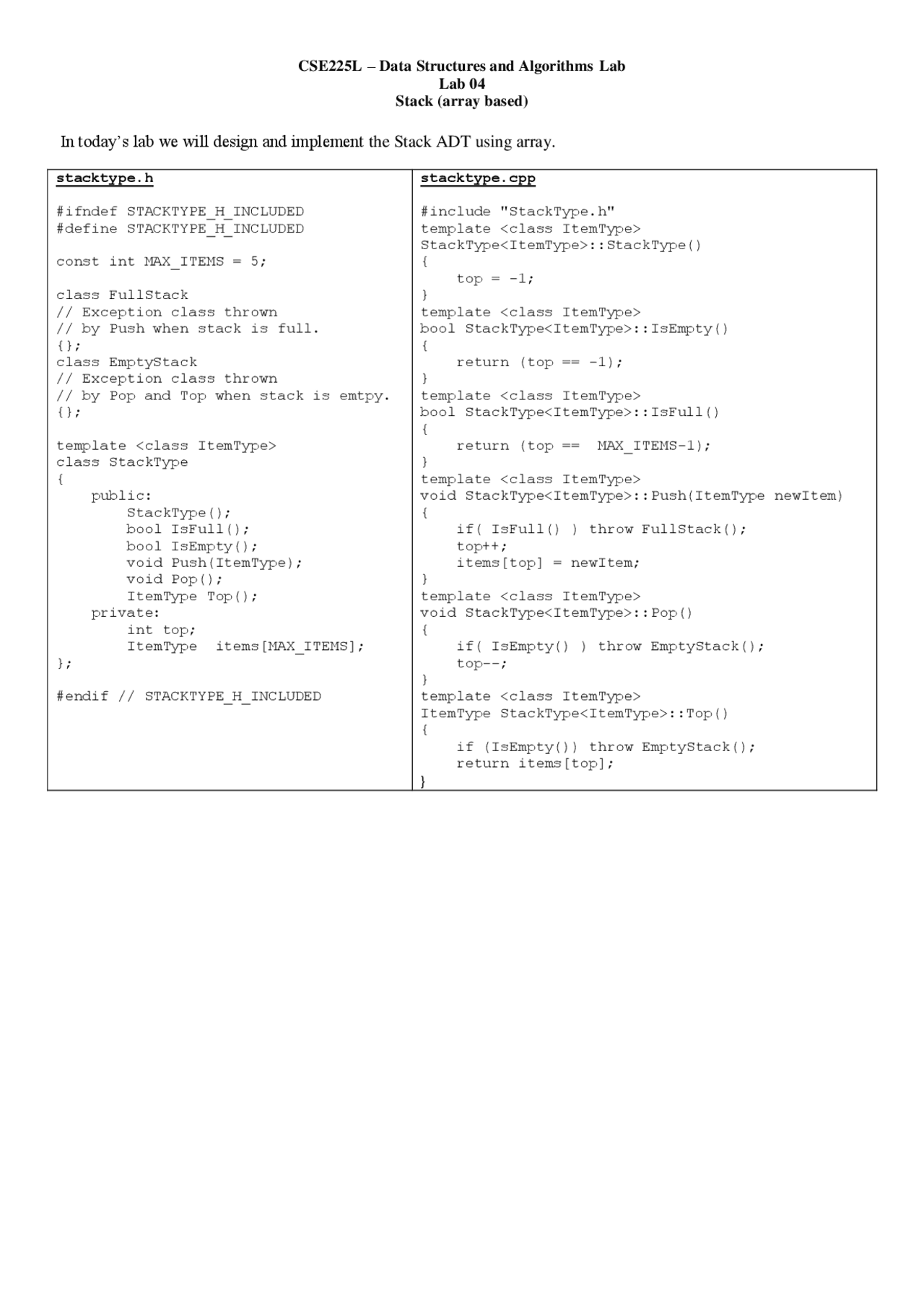 Documents For Lab Exercises Docsity