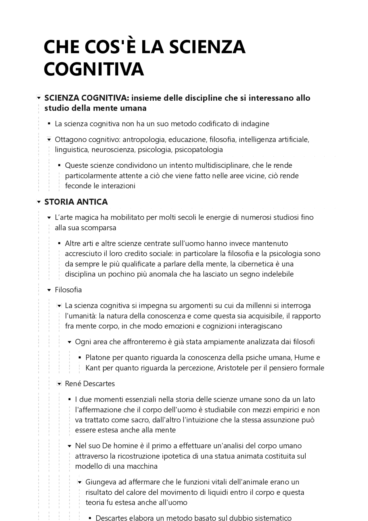 Riassunto Il Metodo Della Scienza Cognitiva Docsity
