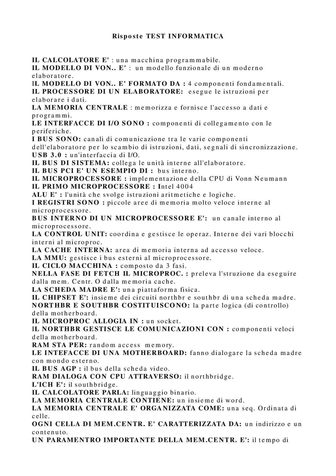 Informatica Lingue E Mercati L 12 Mercatorum Docsity