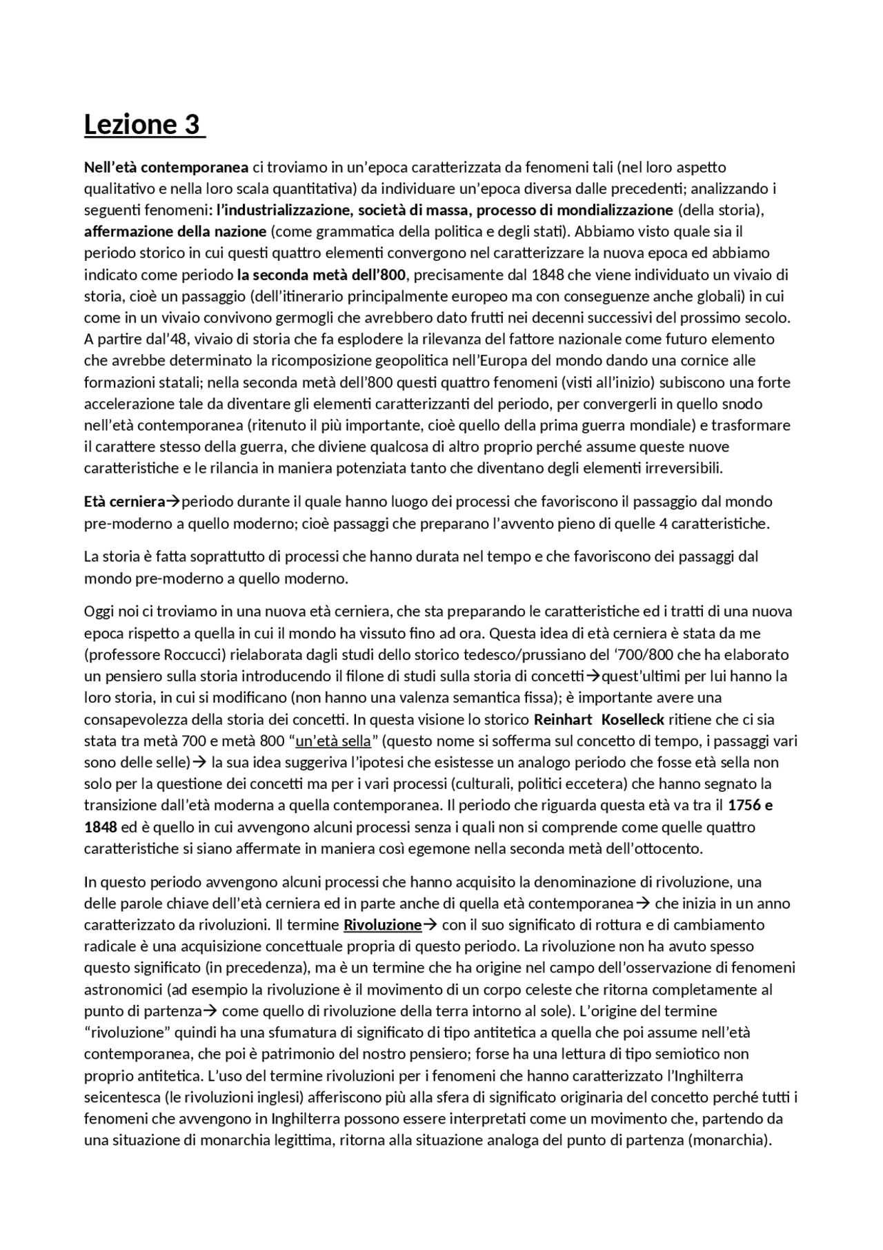 Lezione 3 Di Storia Appunti Docsity