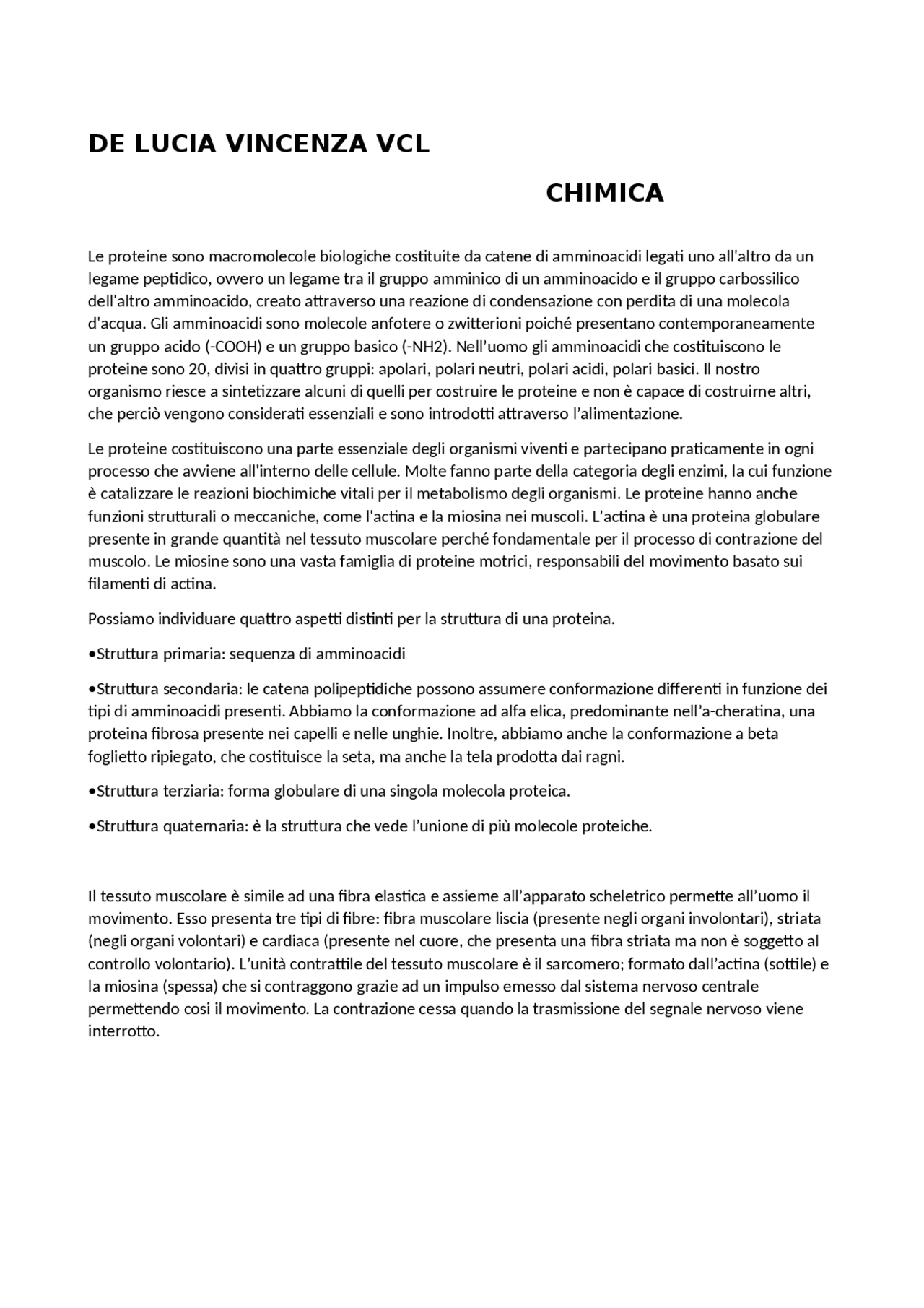 Le Proteine E Gli Amminoacidi Docsity