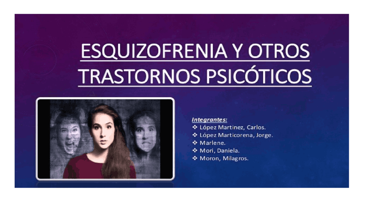 Esquizofrenia Apuntes Docsity