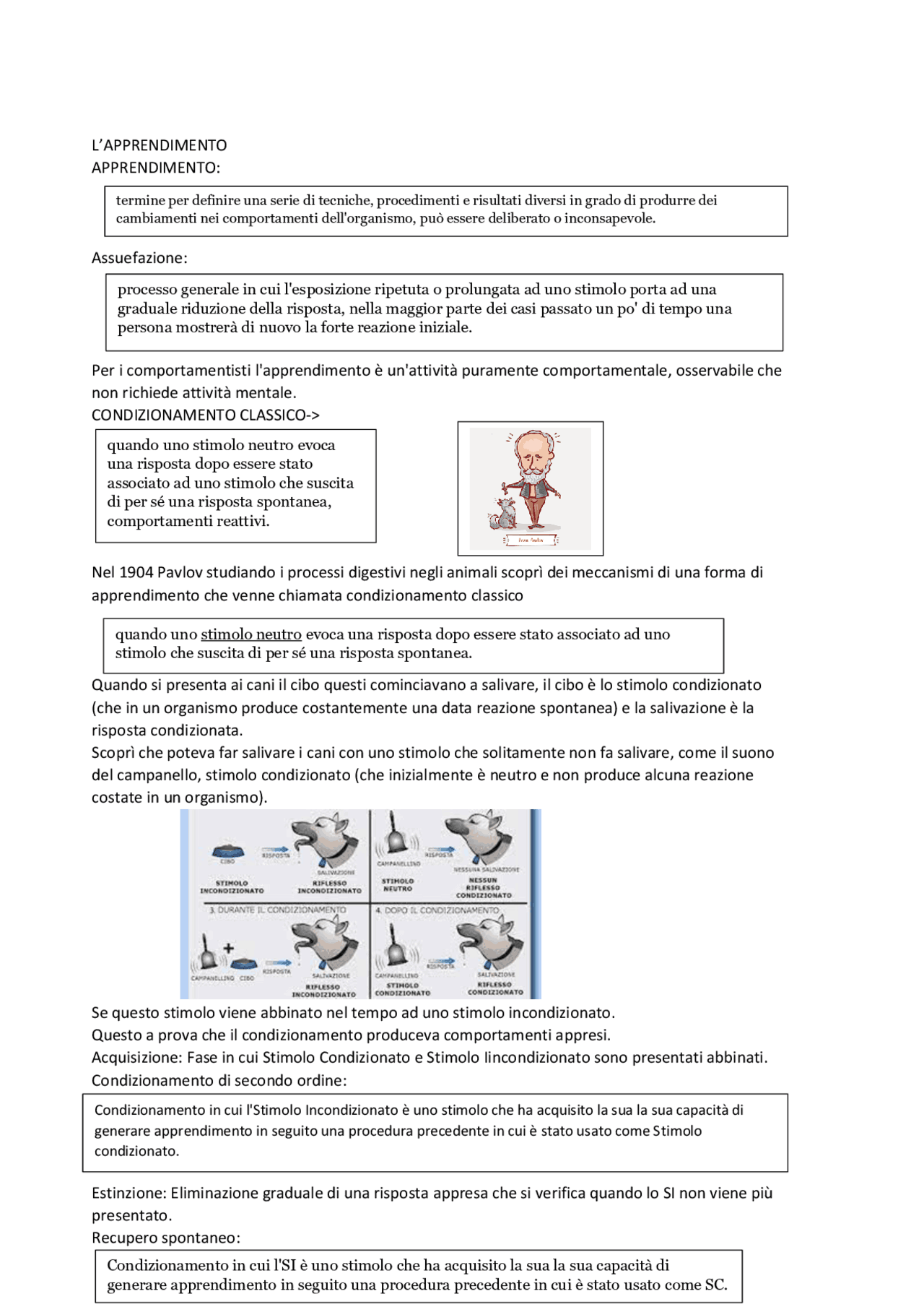 Psicologia Generale Schacter Apprendimento Docsity