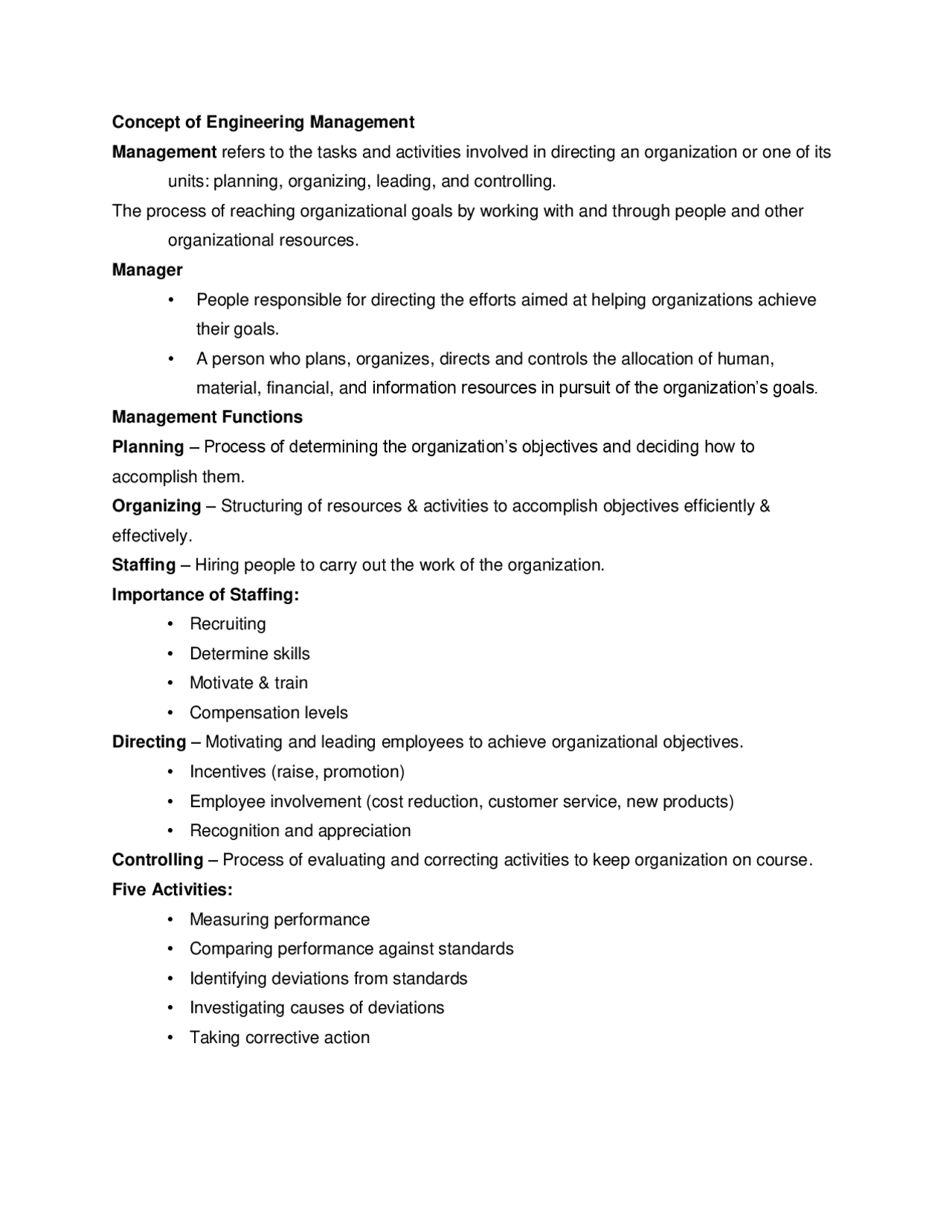 Concept of Engineering Mangement | Lecture notes Engineering management ...