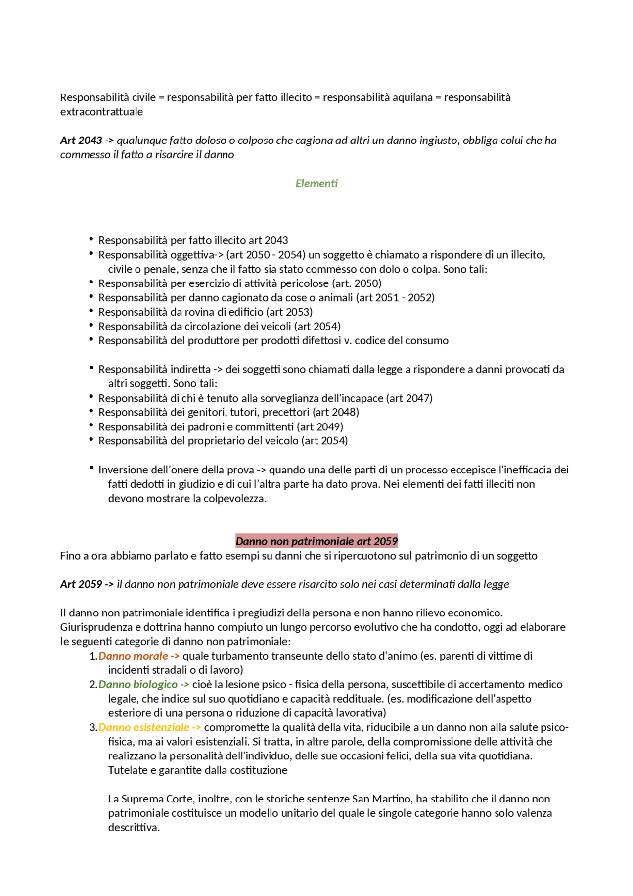 Fatti Illeciti Con Schema Docsity