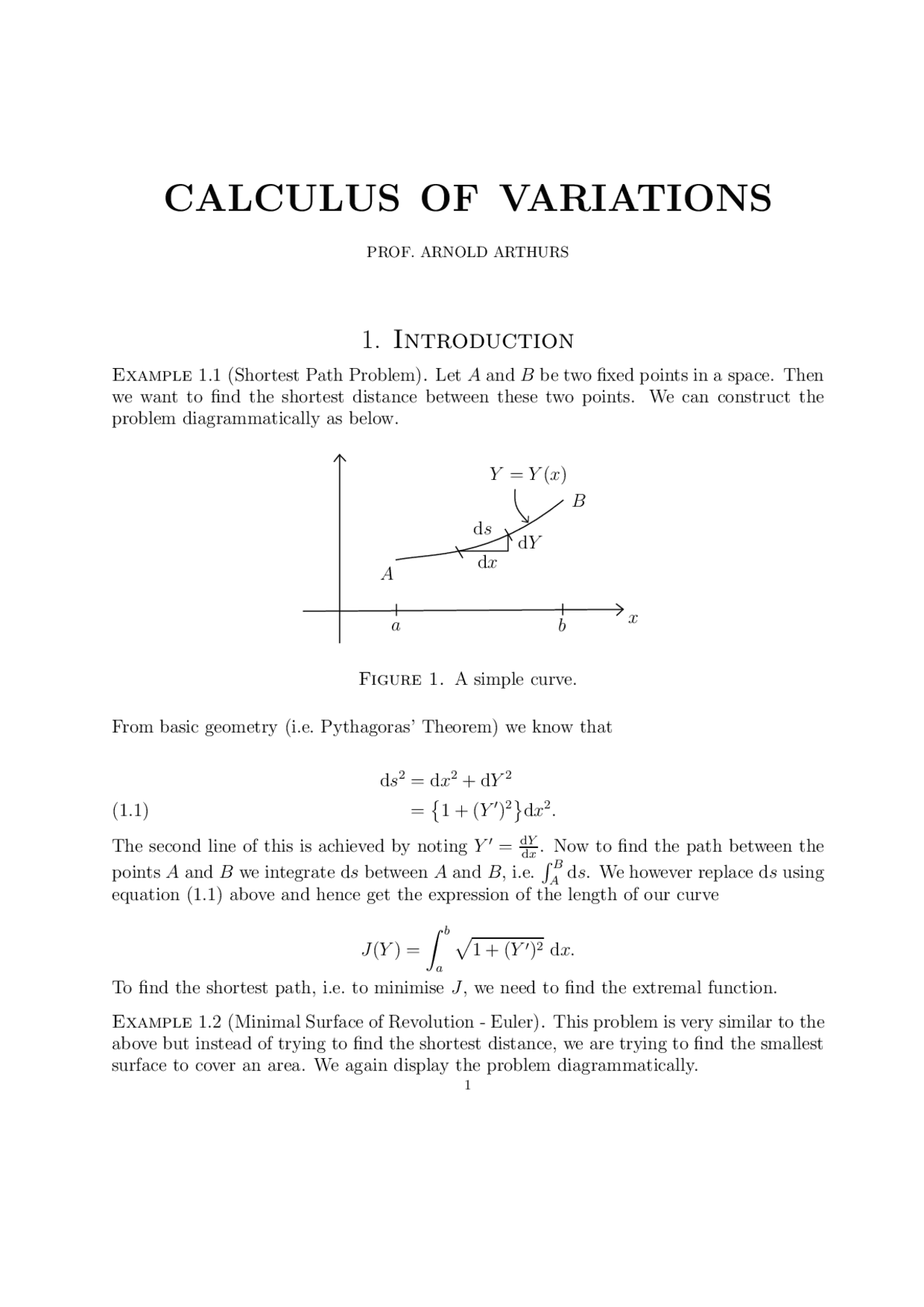 Calculus Of Variations Docsity