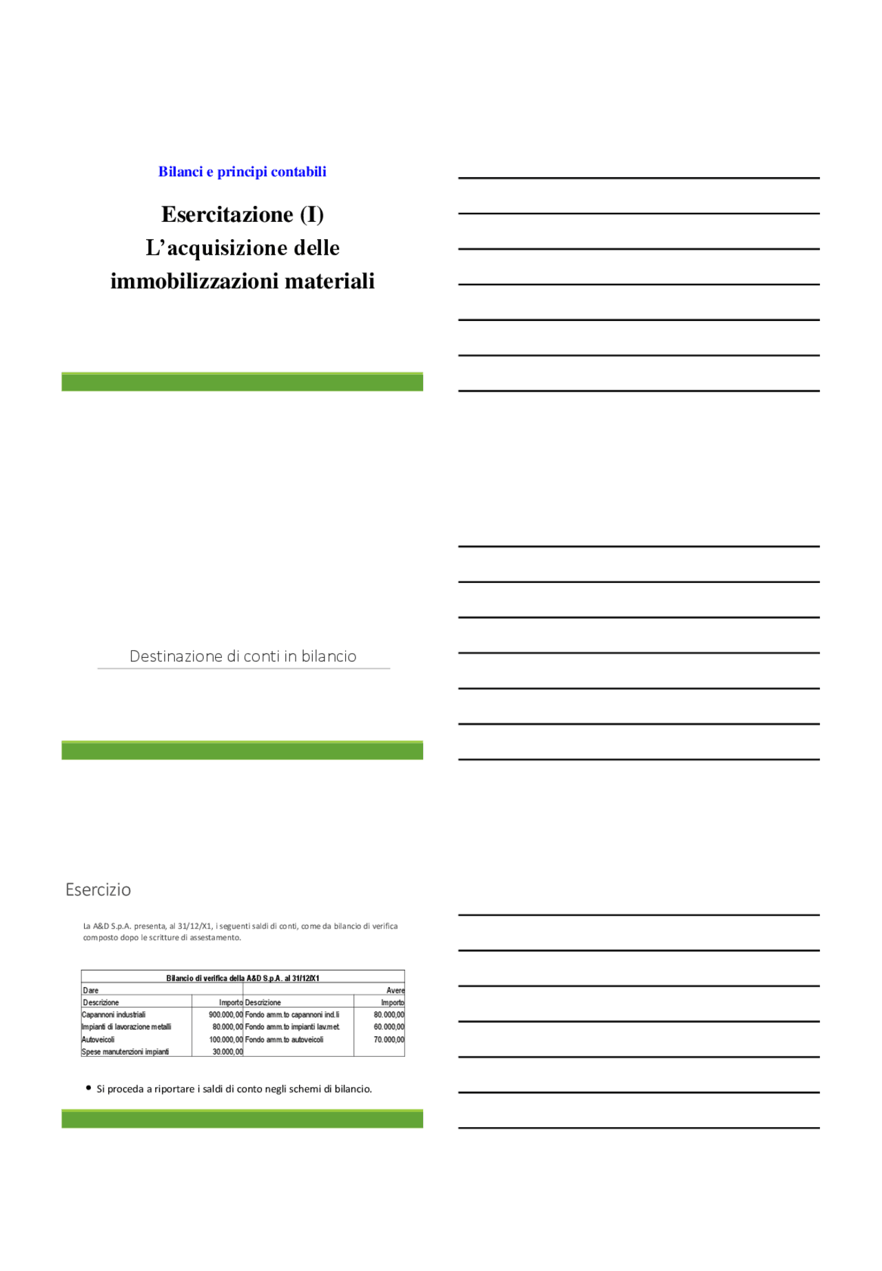 Esercizi Di Bilanci Docsity