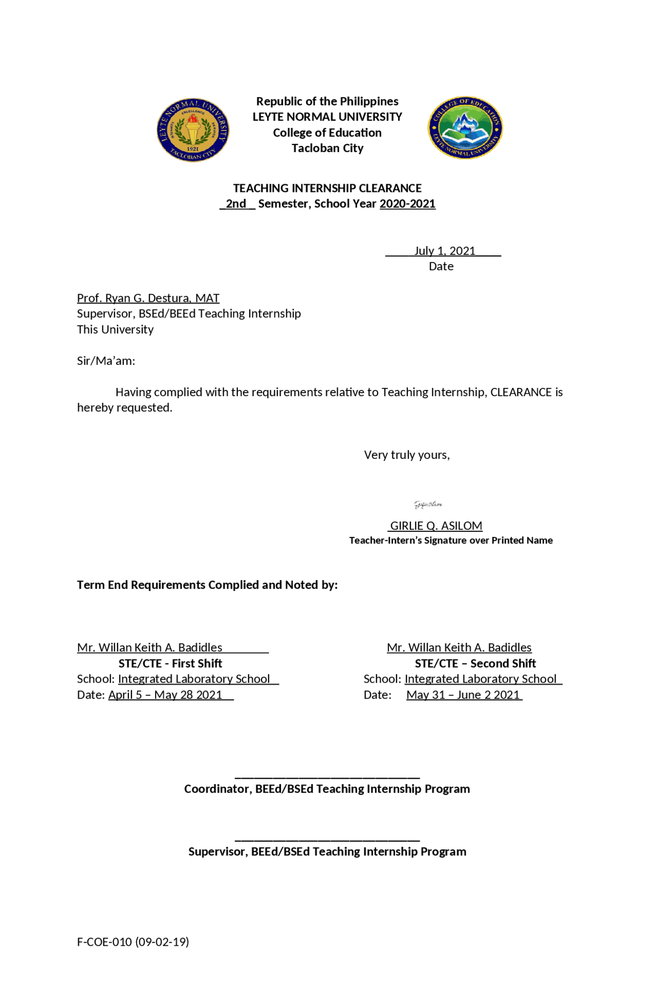 Philosophy of teaching - Docsity