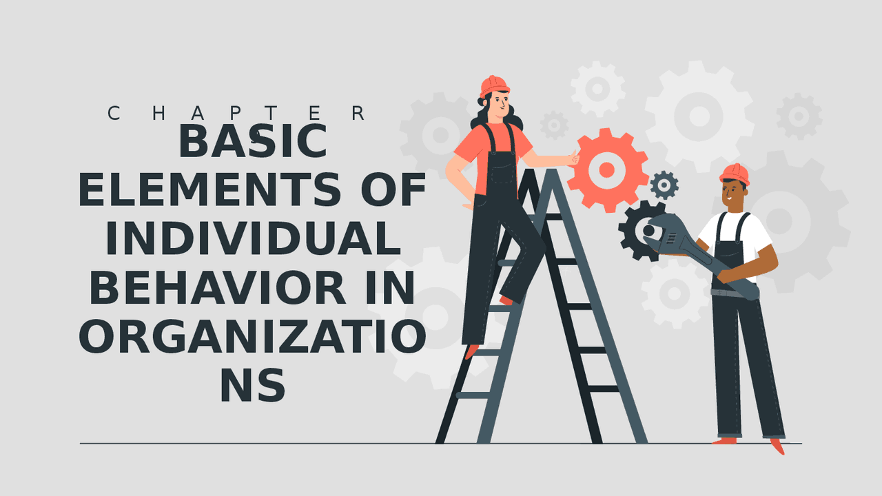 Basic elements of individual behavior in Organization - Docsity