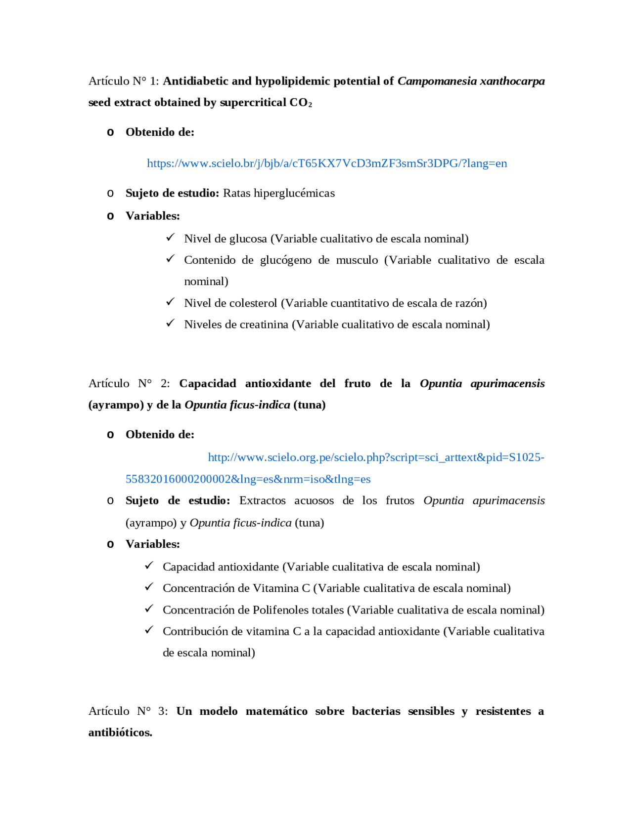 Variables Docsity