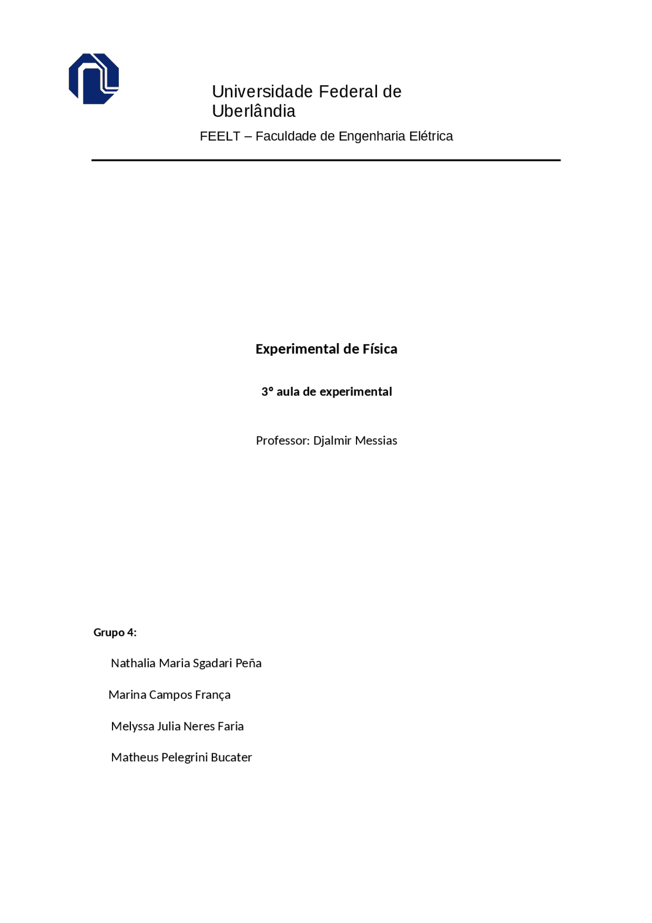 Relatório Fisicafisixa Esquemas Física Experimental Docsity
