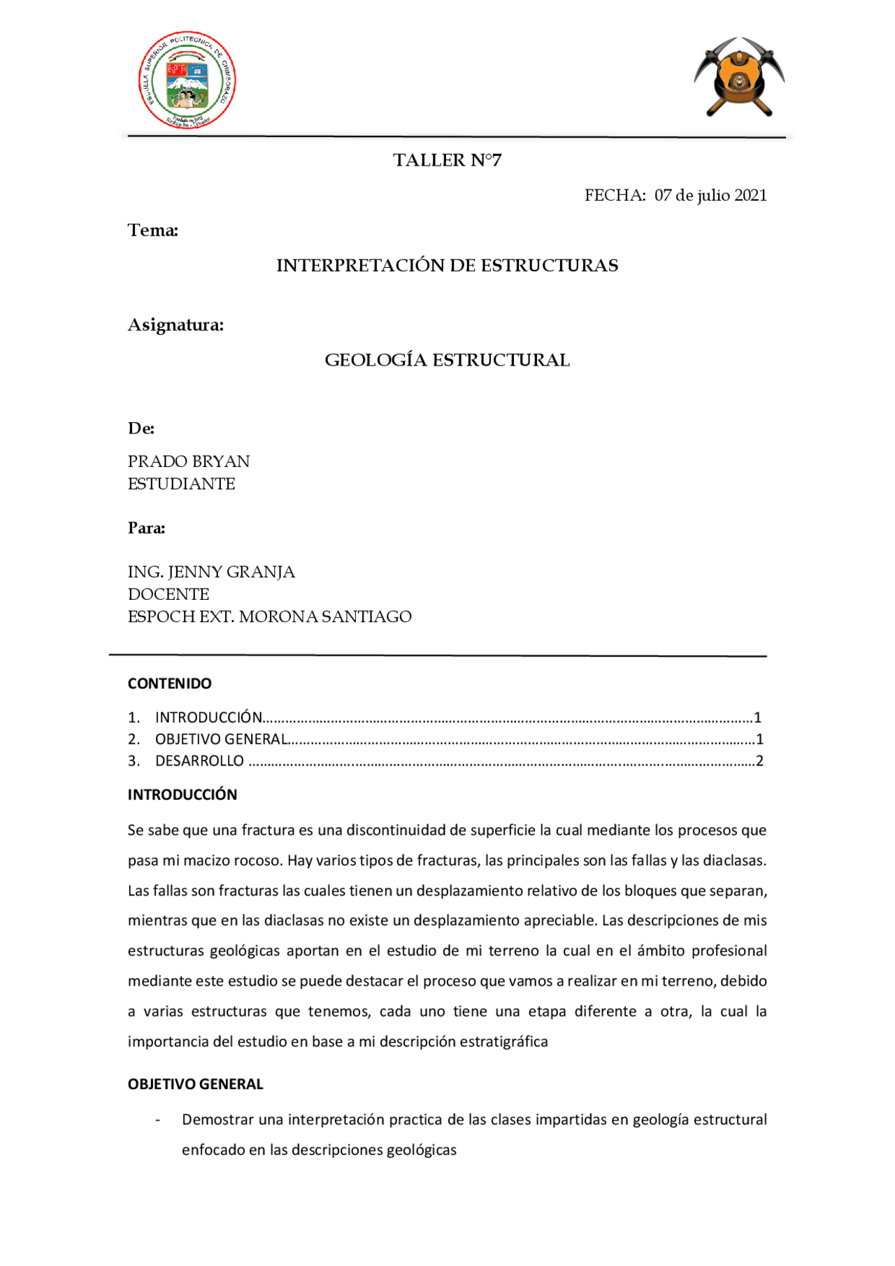 InterpretaciÓn De Estructuras Docsity