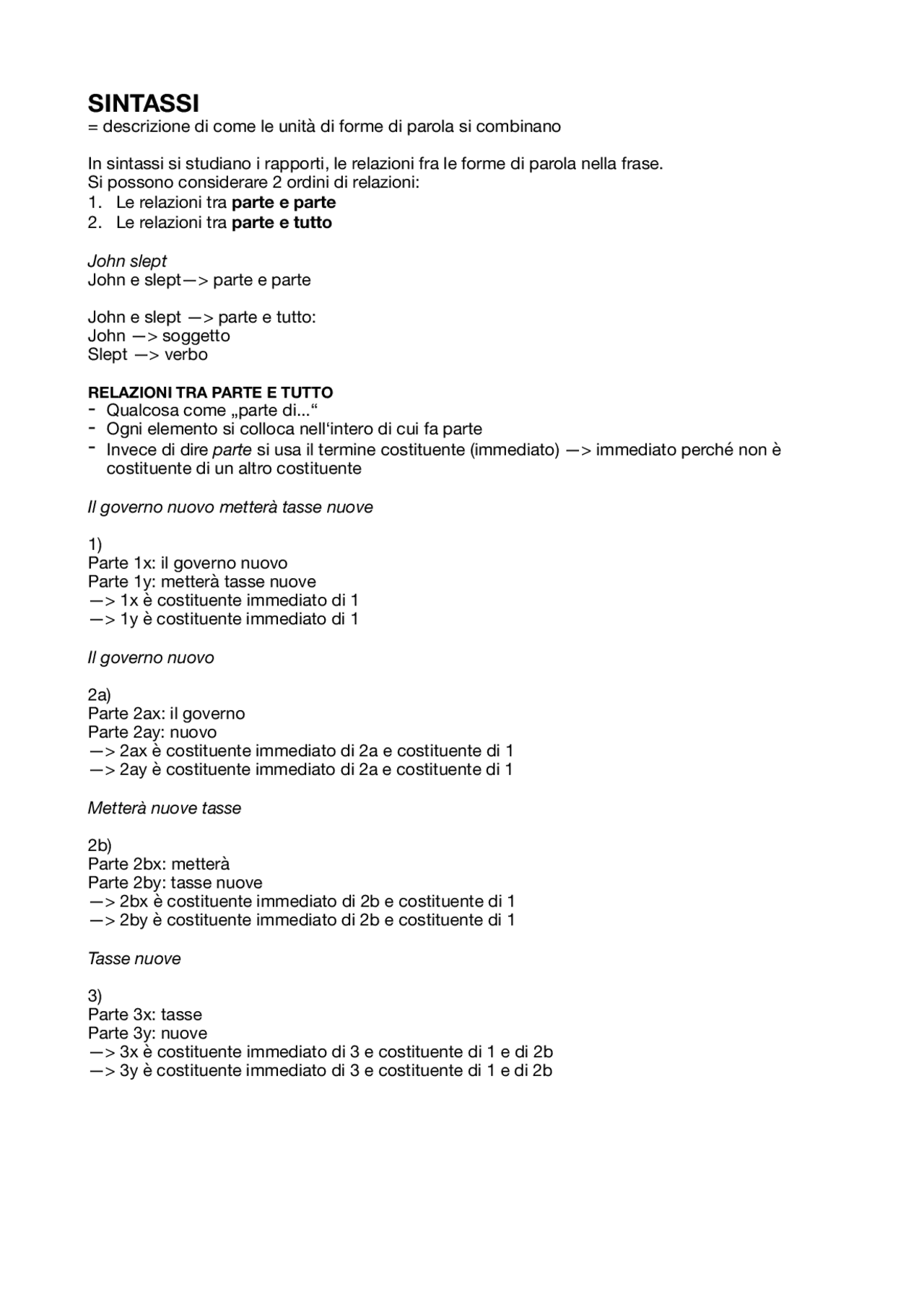 Linguistica Generale 1 Anno 2 Semestre Docsity