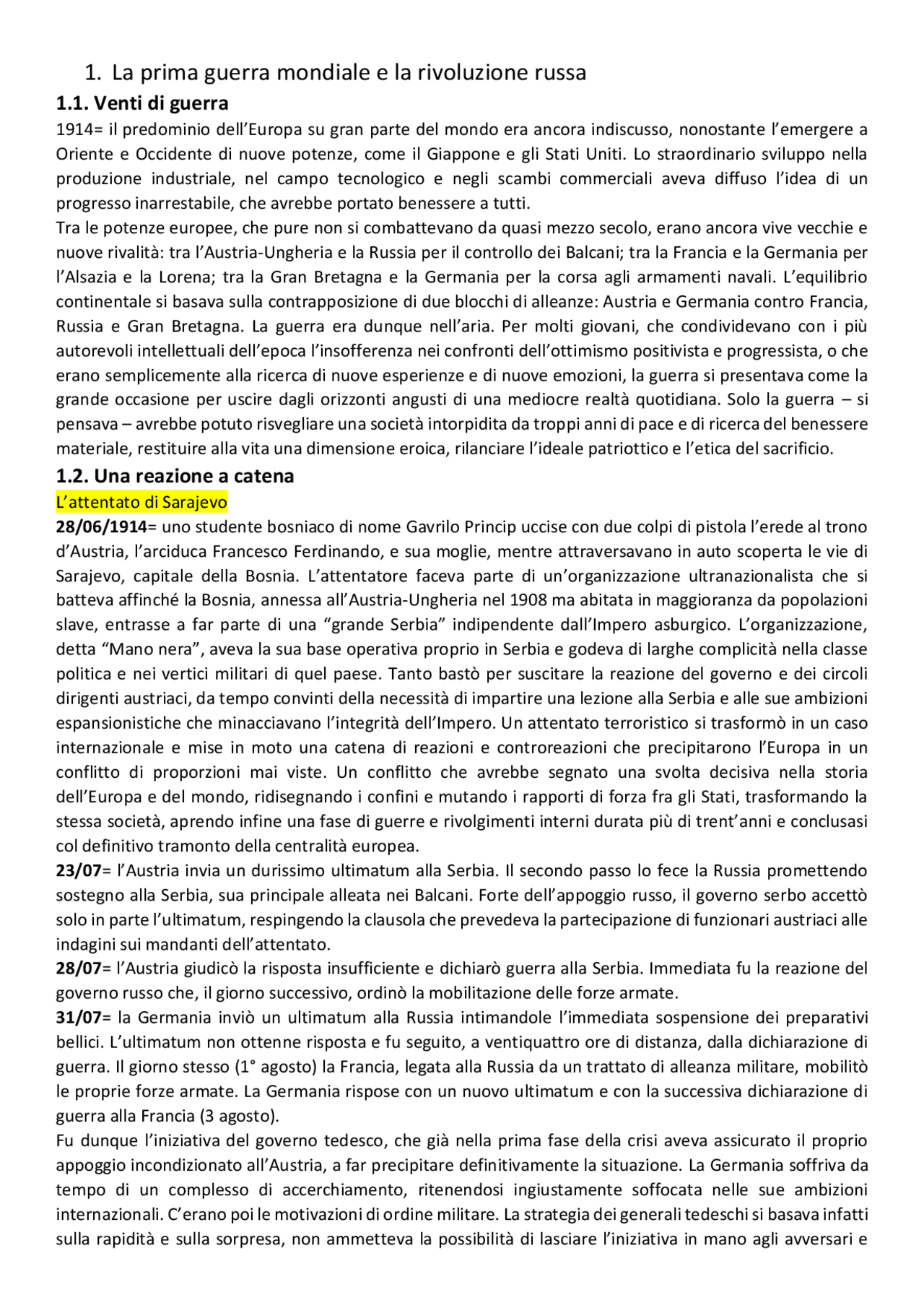 Riassunto Manuale Di Base Storia Contemporanea Docsity