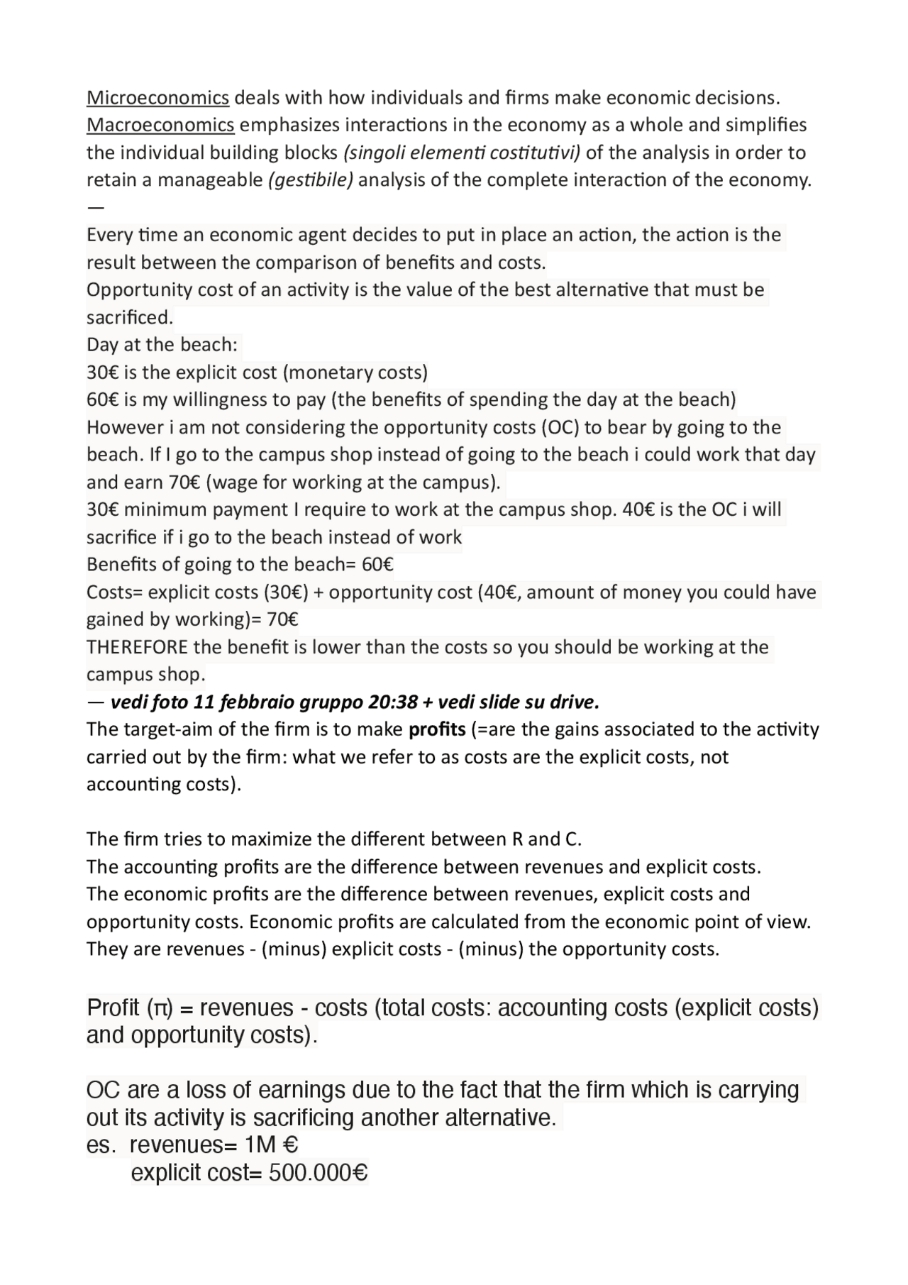 Economics Micro And Macro Docsity