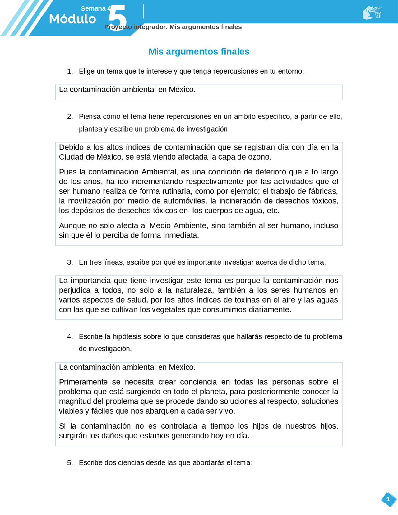 M5_Semana4_Proyecto Integrador(Mis argumentos finales) | Apuntes de ...