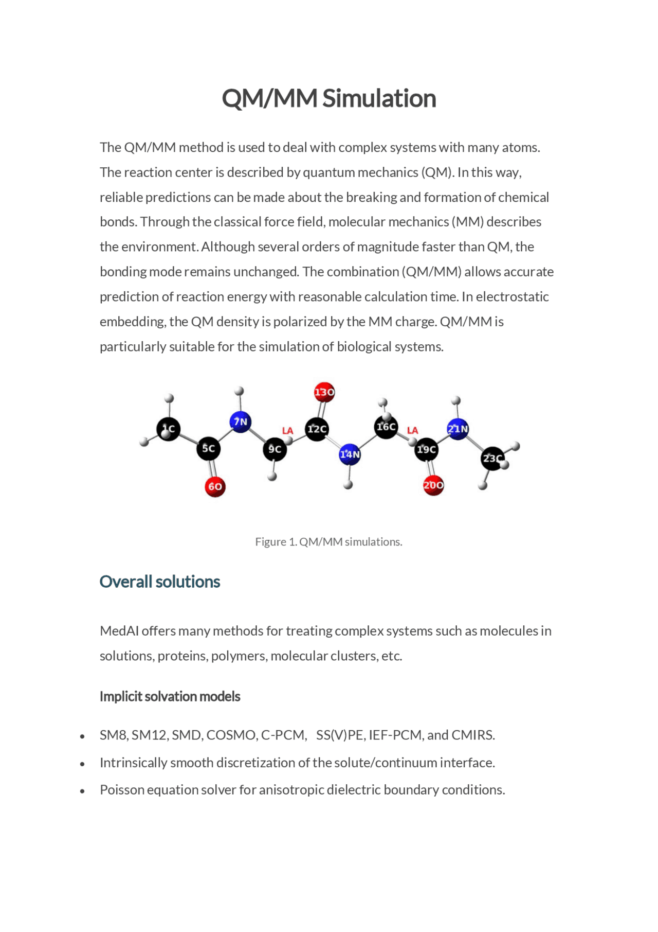 QM and MM Simulation - Docsity