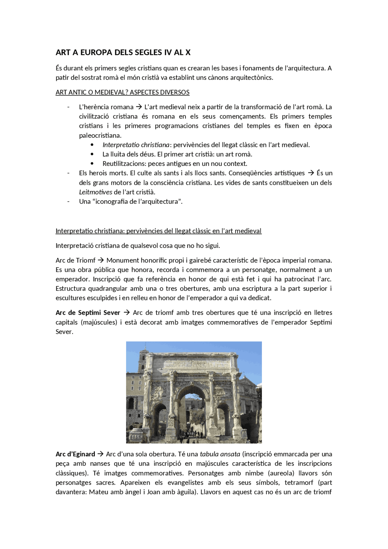 Apunts Art A Leuropa Dels Segles Iv Al X Docsity
