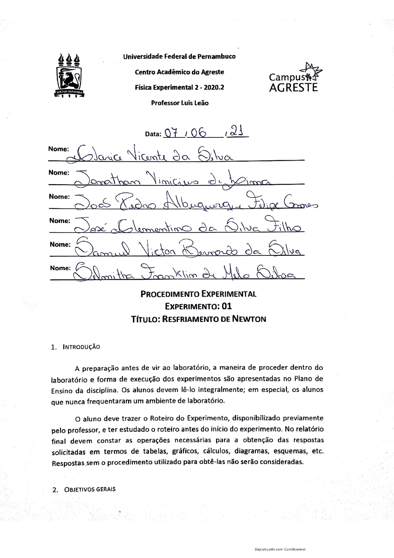 Relatório De Física Experimental Ii Docsity