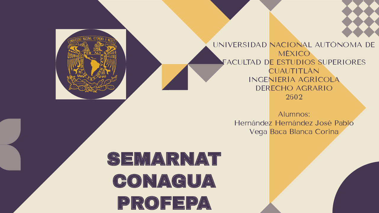 SEMARNAT CONAGUA Y PROFEPA - Docsity