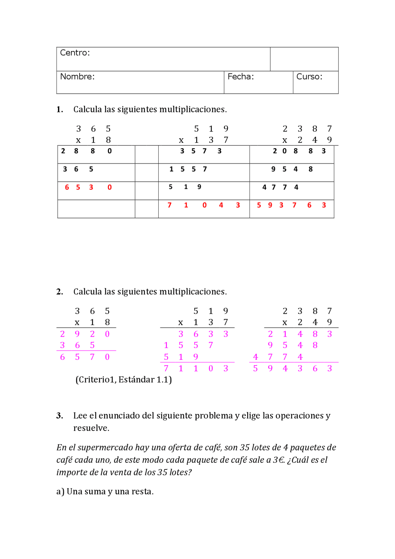 EJERCICIOS RESUELTOS DE MATEMATICAS - Docsity