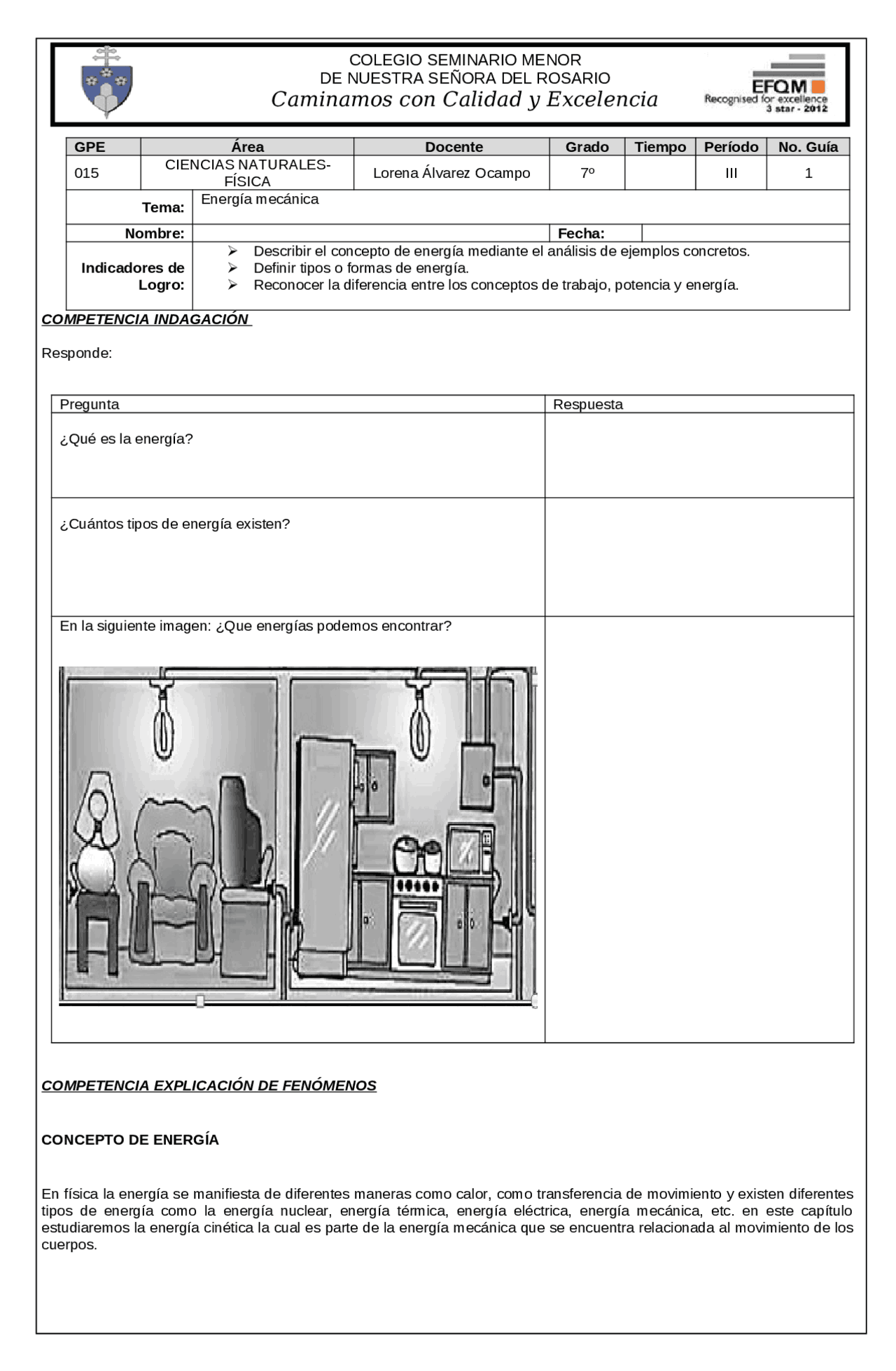 Hojas De Trabajo De Energía Cinética Y Potencial Para La Escuela Secundaria