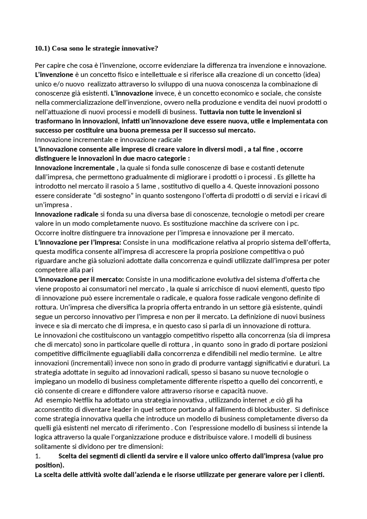 Le Strategie Innovative Docsity