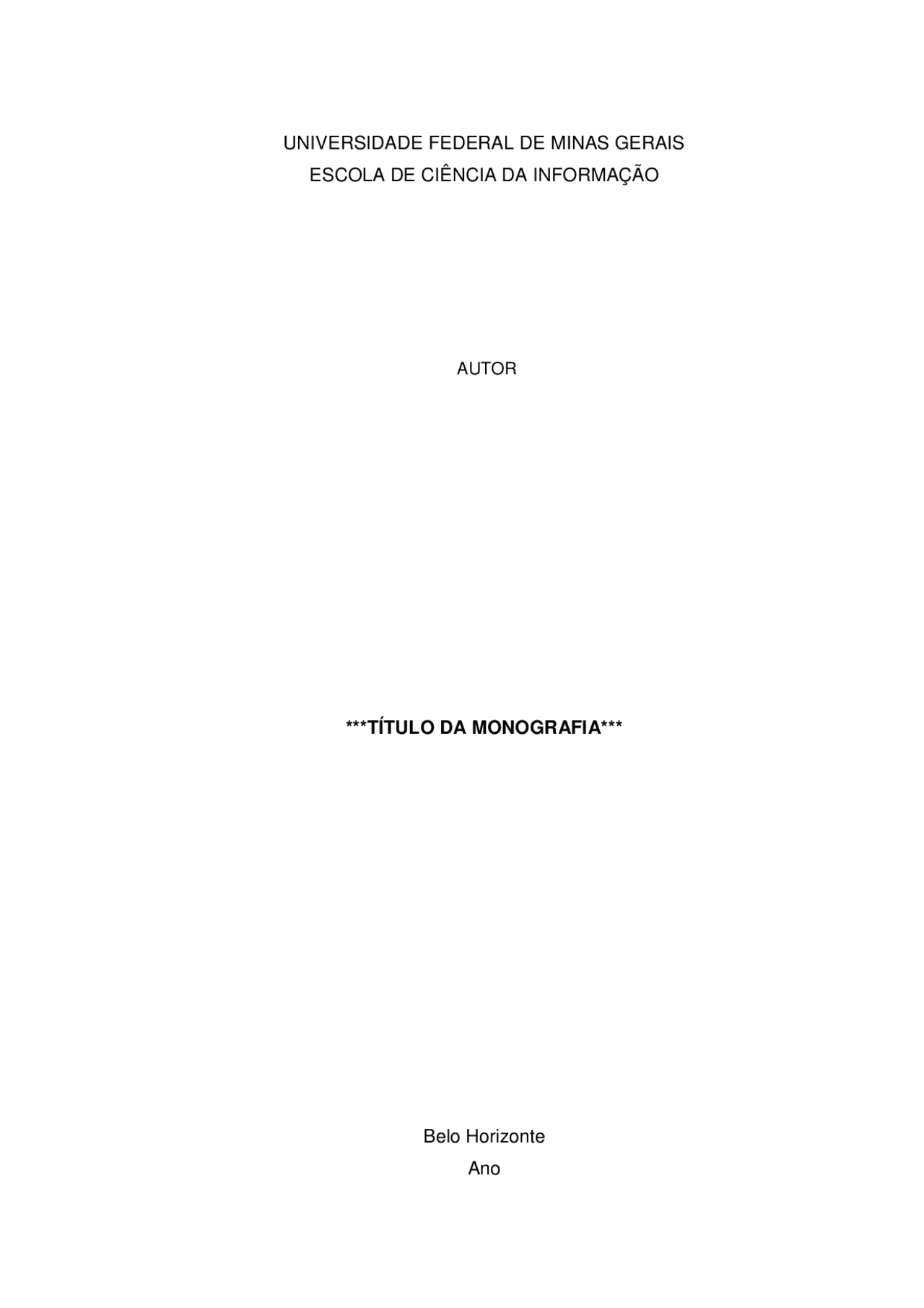 Template Para A Elaboração De Tcc Docsity