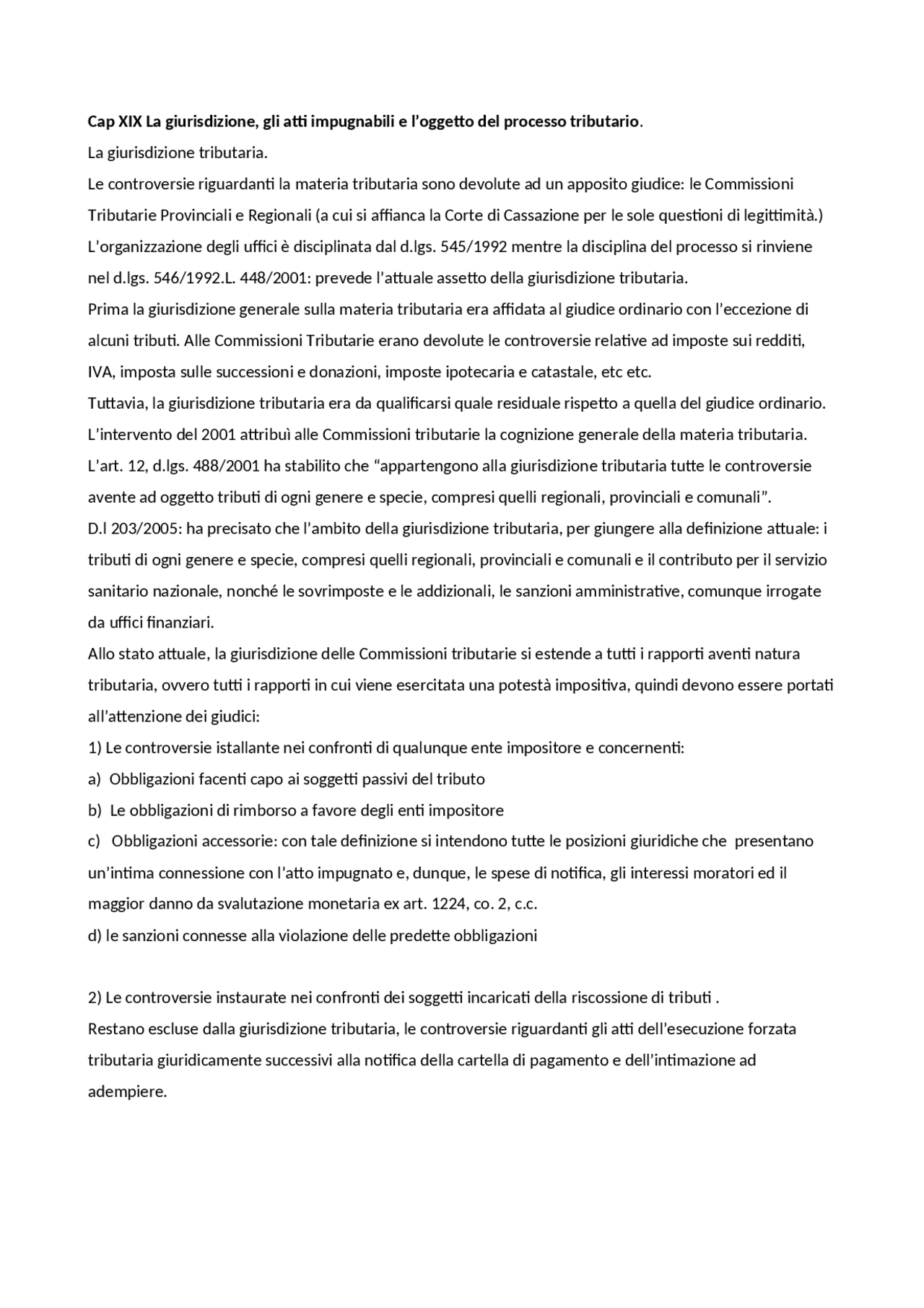 Diritto Tributario Riassunto Docsity