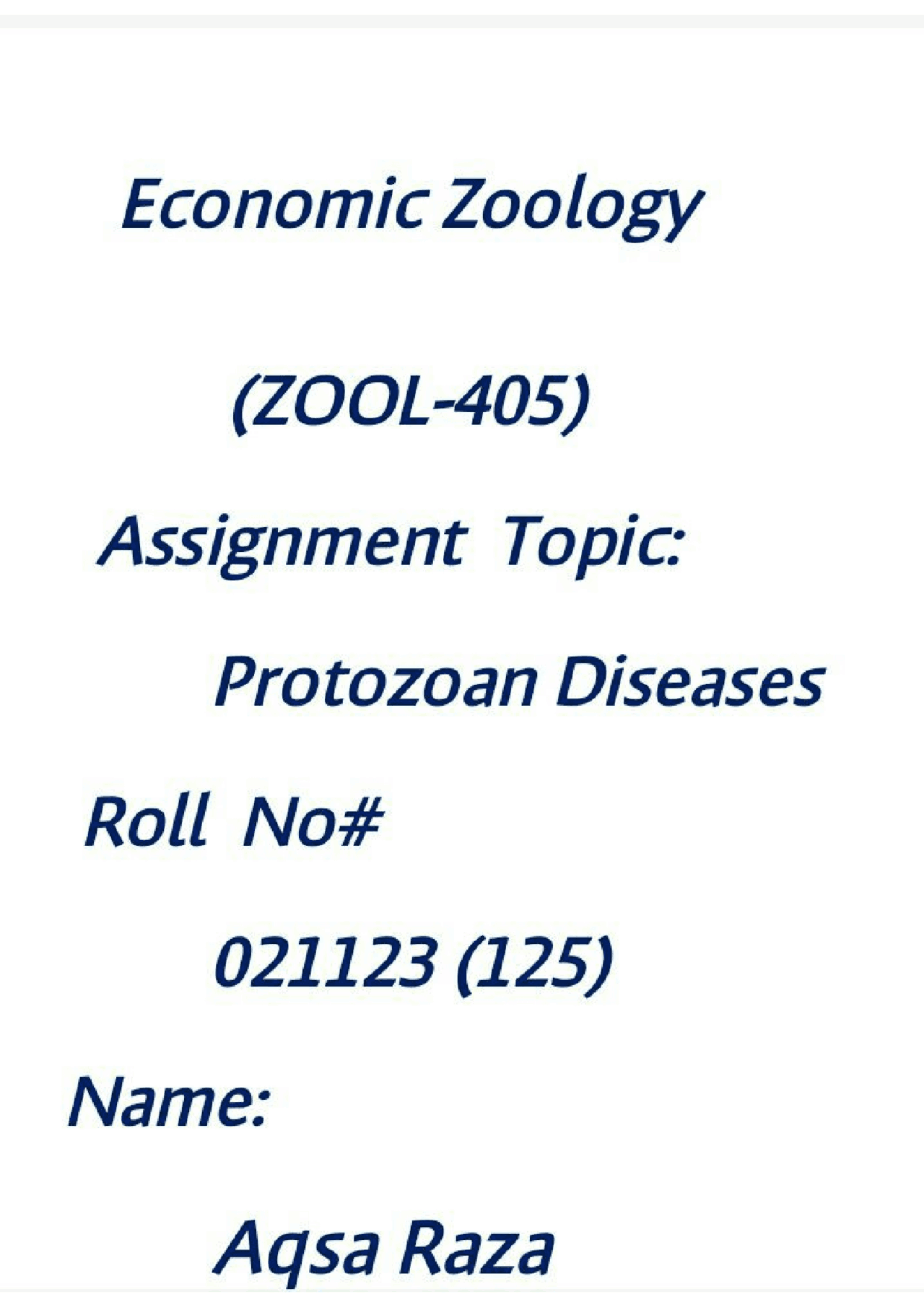 Protozoan Disease And Their Control Docsity
