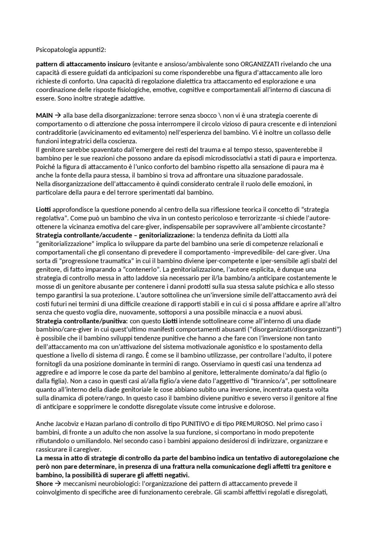 Appunti Completi Psicopatologia Dello Sviluppo Dispense Di