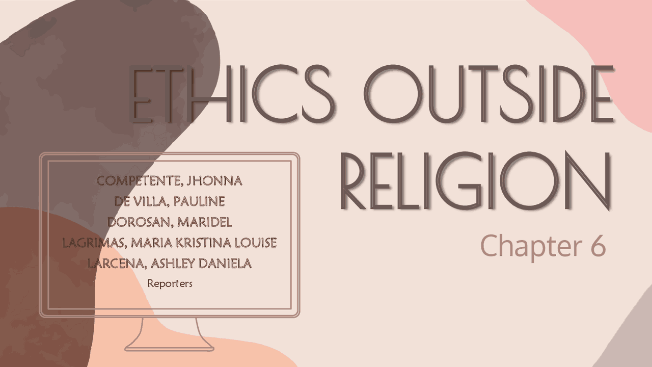 ETHICS OUTSIDE RELIGION - Docsity