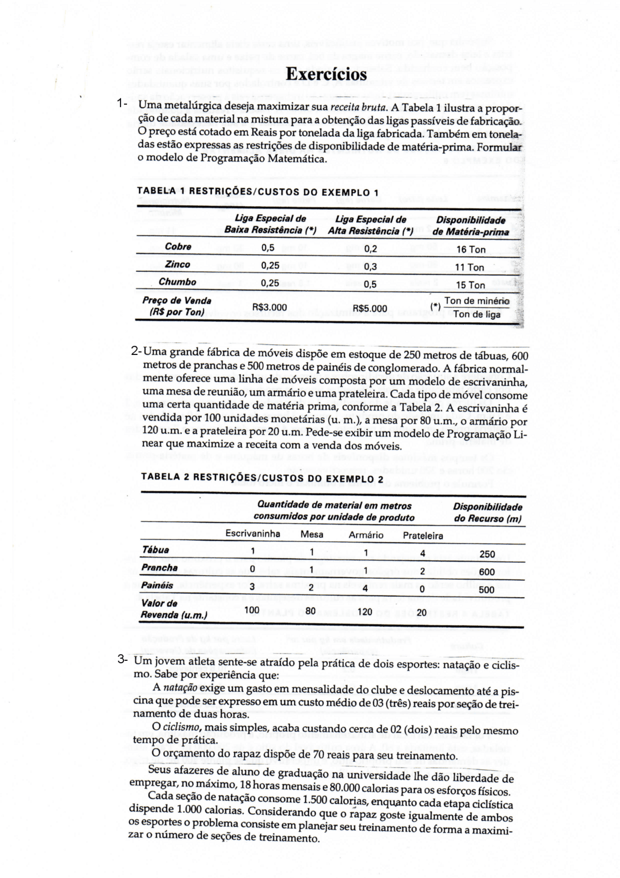 Exercício Programação Linear E Simplex Docsity