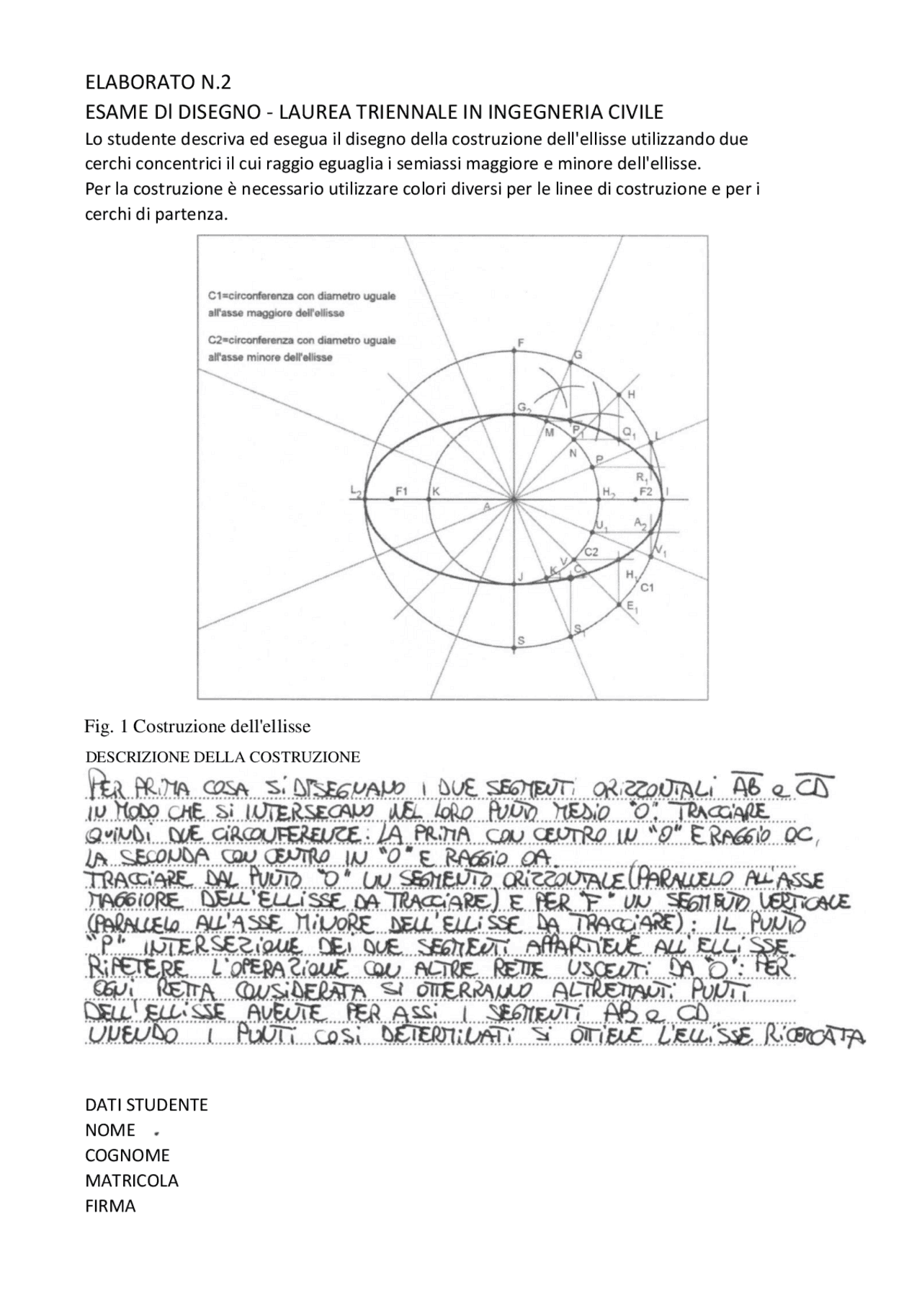 Disegno Tecnico Elaborato Docsity