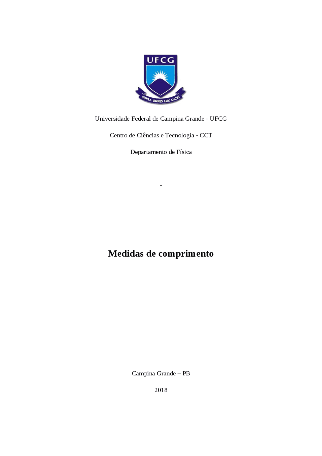 2 Relatorio De Fisica Experimental I Docsity